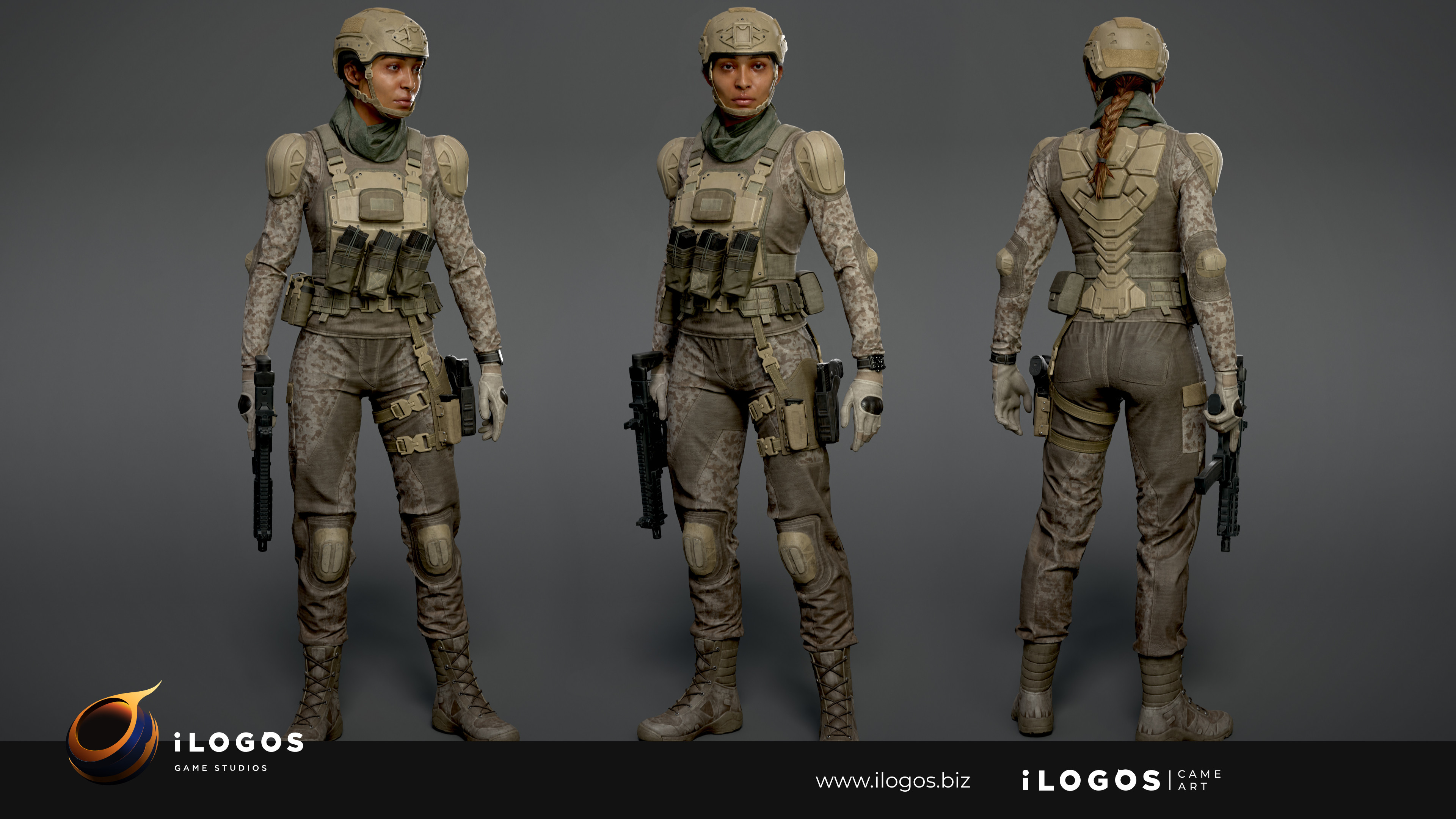 iLogos Game Studios - Female Assault Soldier
