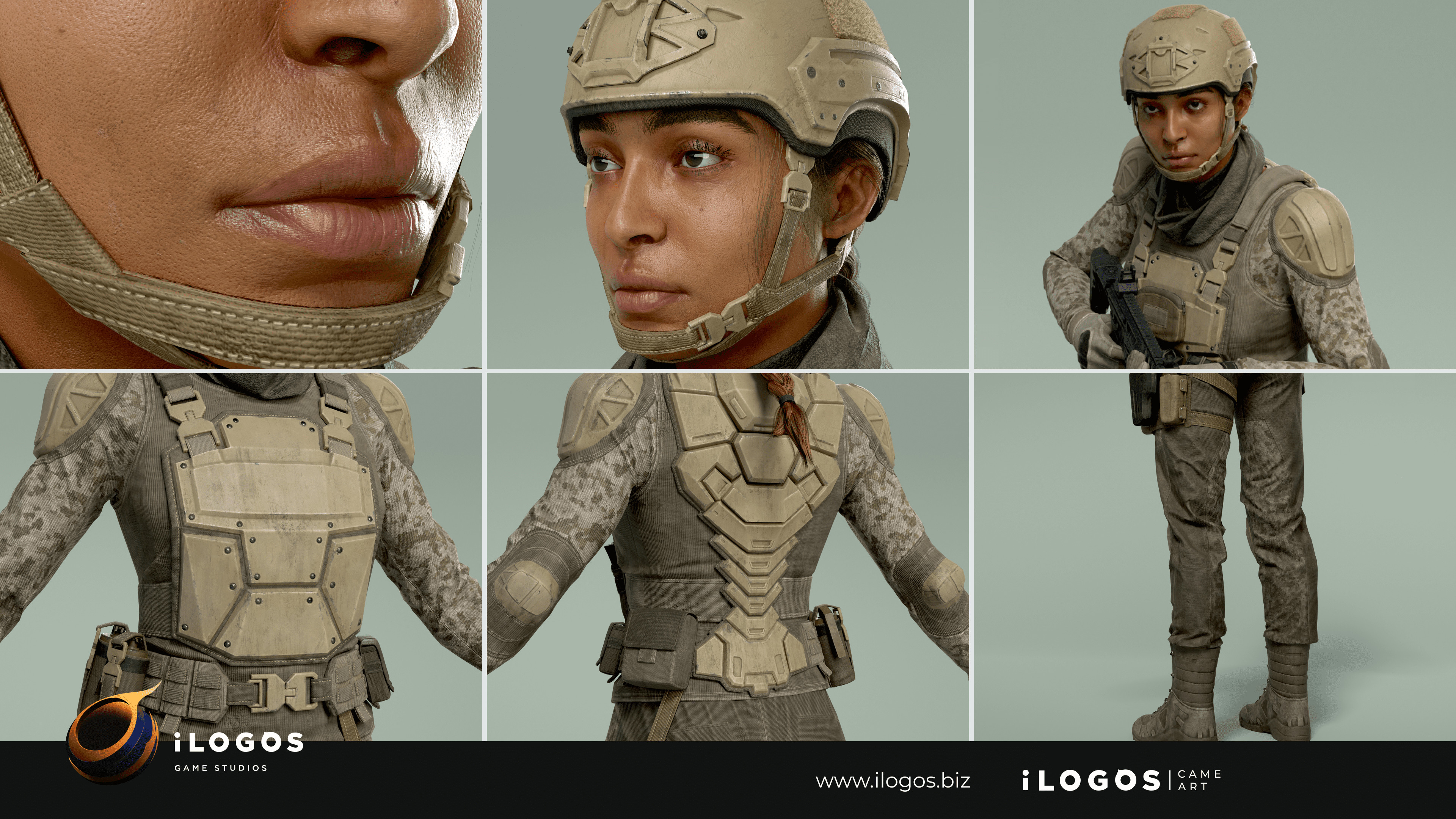 iLogos Game Studios - Female Assault Soldier