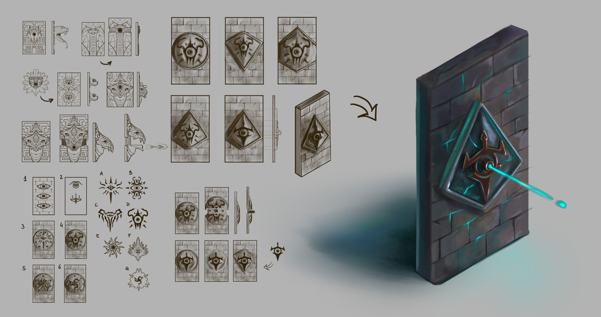 ArtStation - Prop design Curse of the Stone