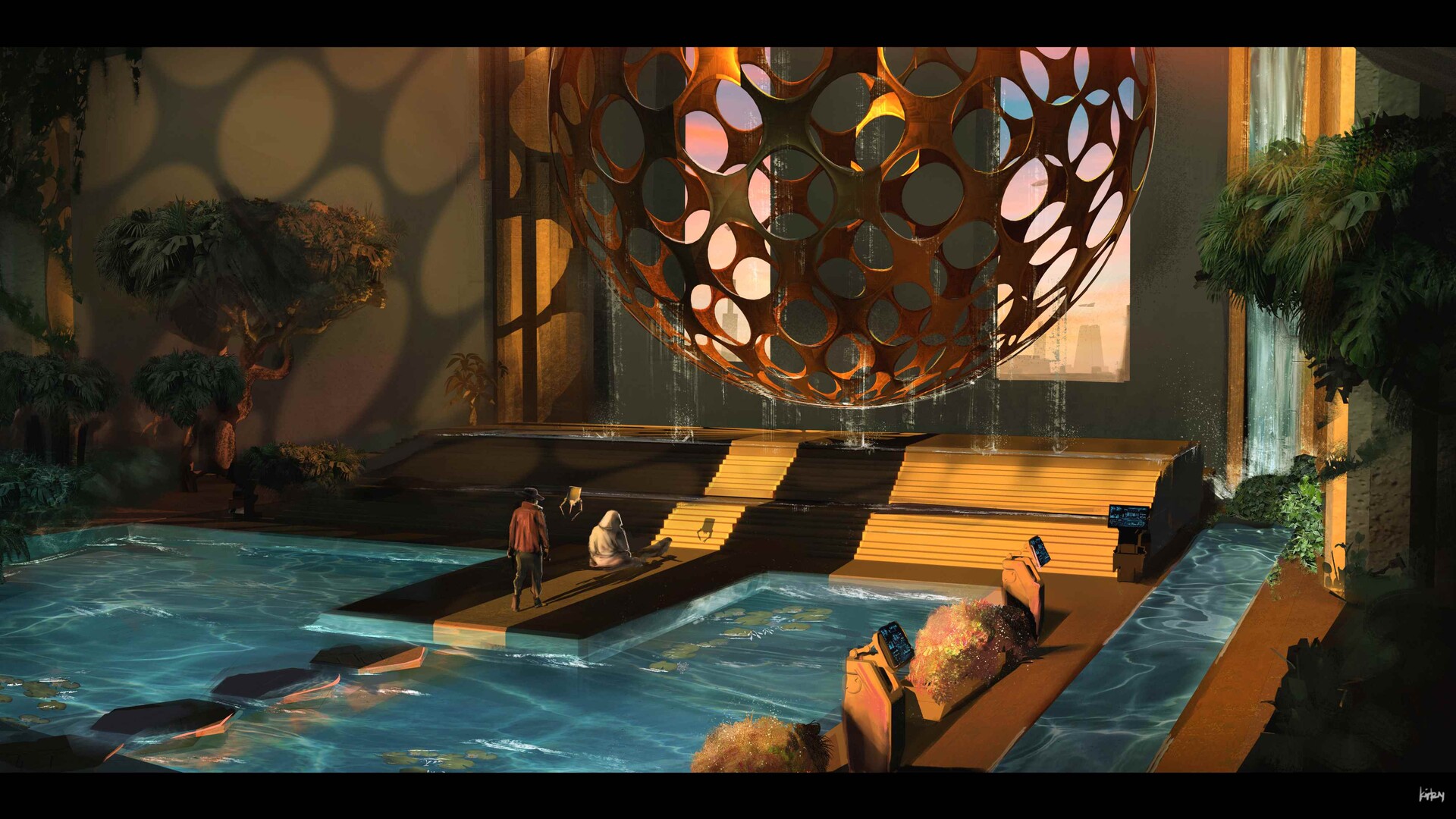 ArtStation - GODFATHER'S MEDITATION CHAMBER - Interior Concept