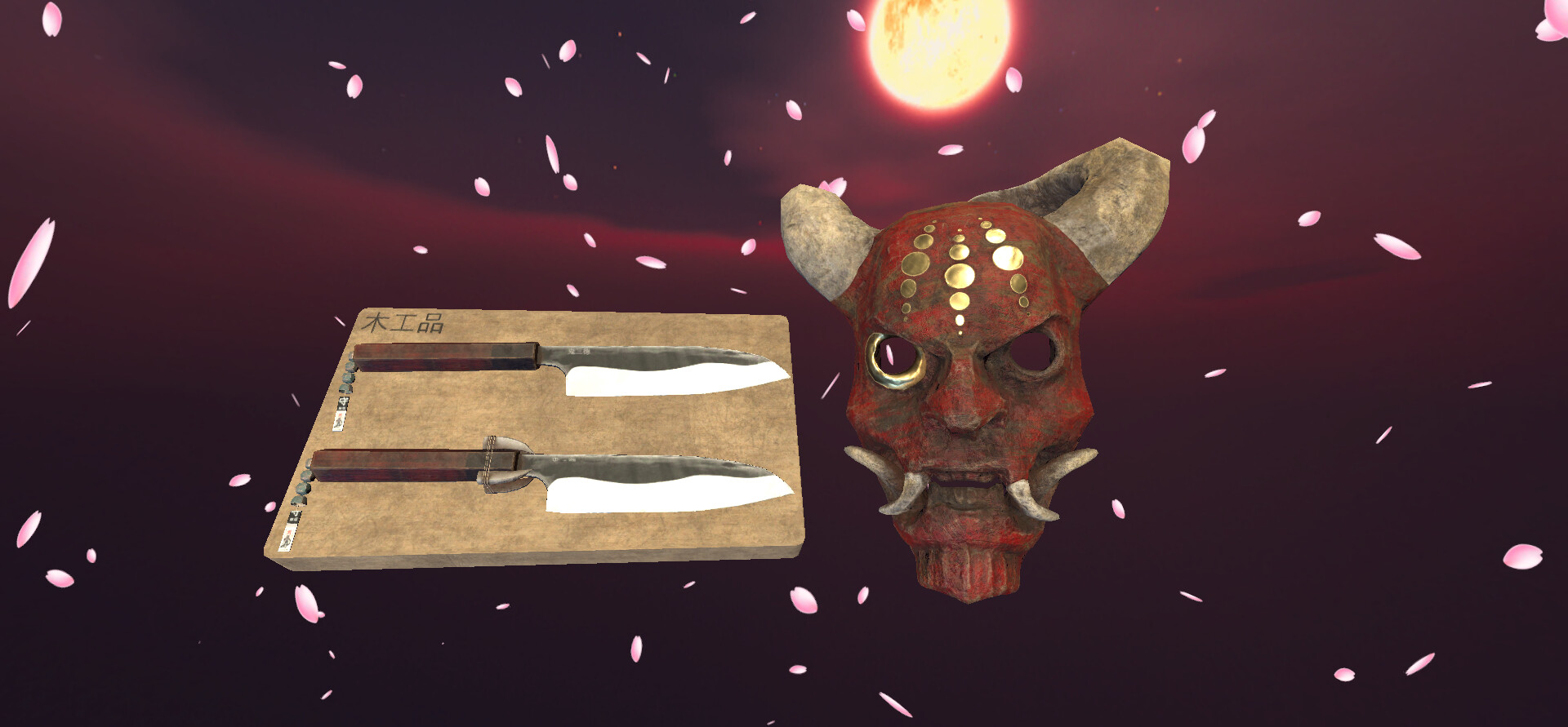 ArtStation - Oni Mask and Santoku Knife
