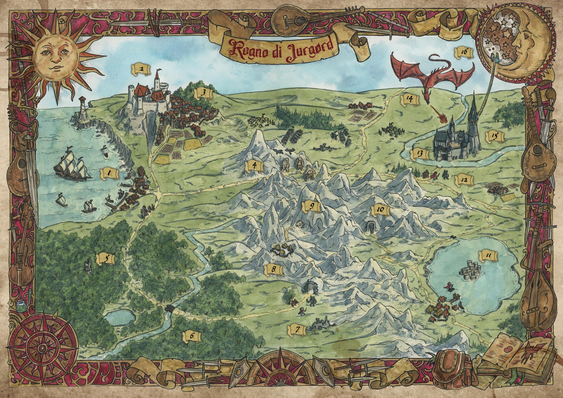 ArtStation - Map Made for the musical show :"Cronache dello Jurgord"