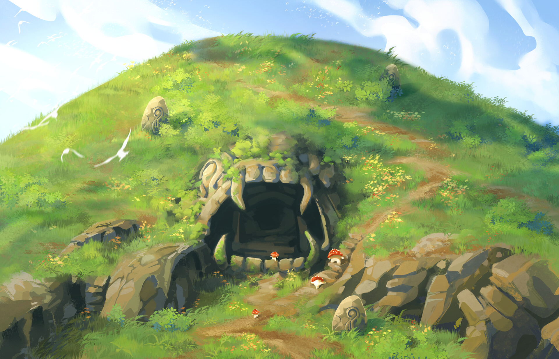 ArtStation - Green Cave - Environment Art