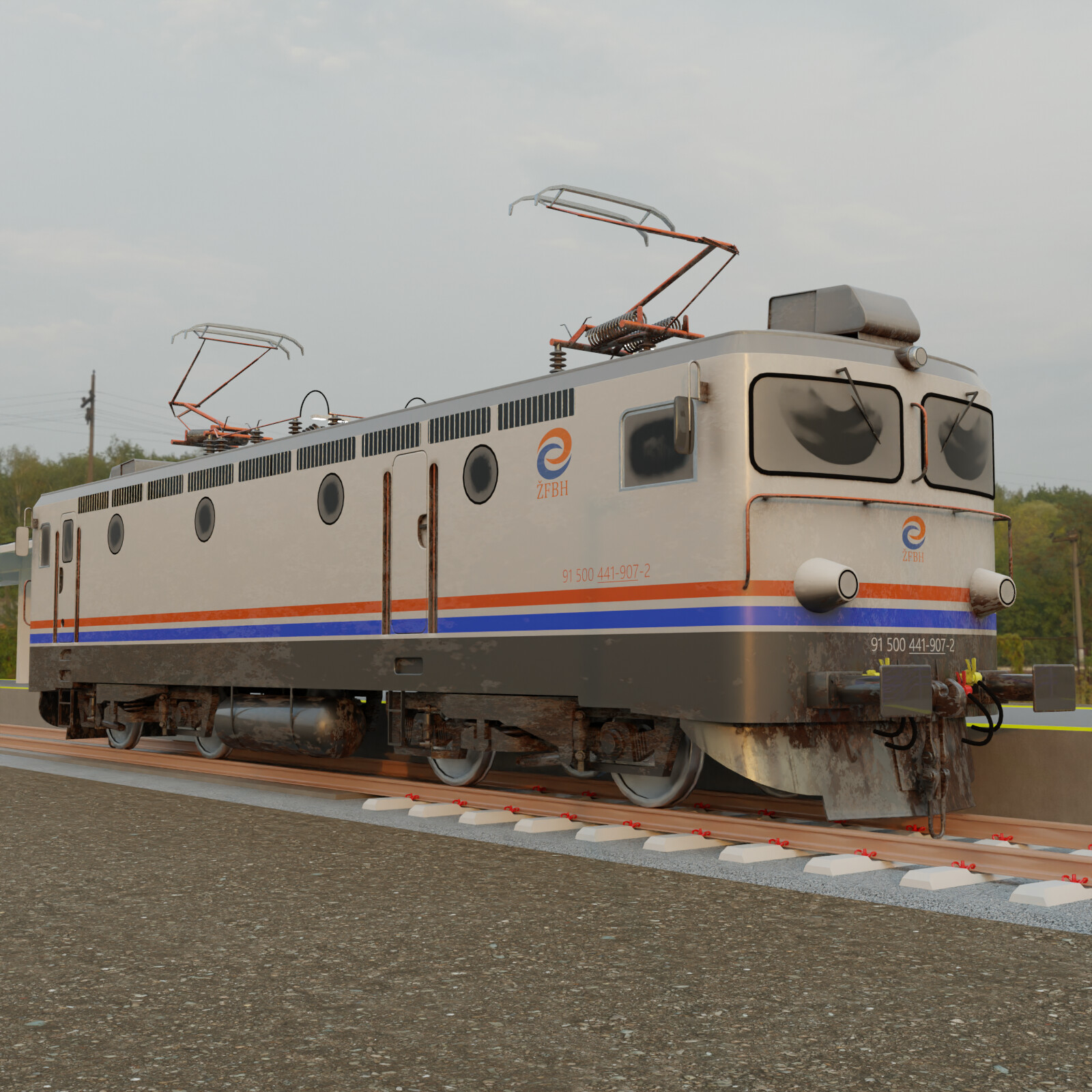 ArtStation - Bosnian locomotive