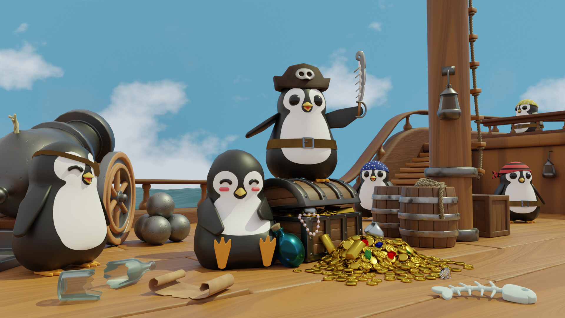 ArtStation - Pirate Penguins