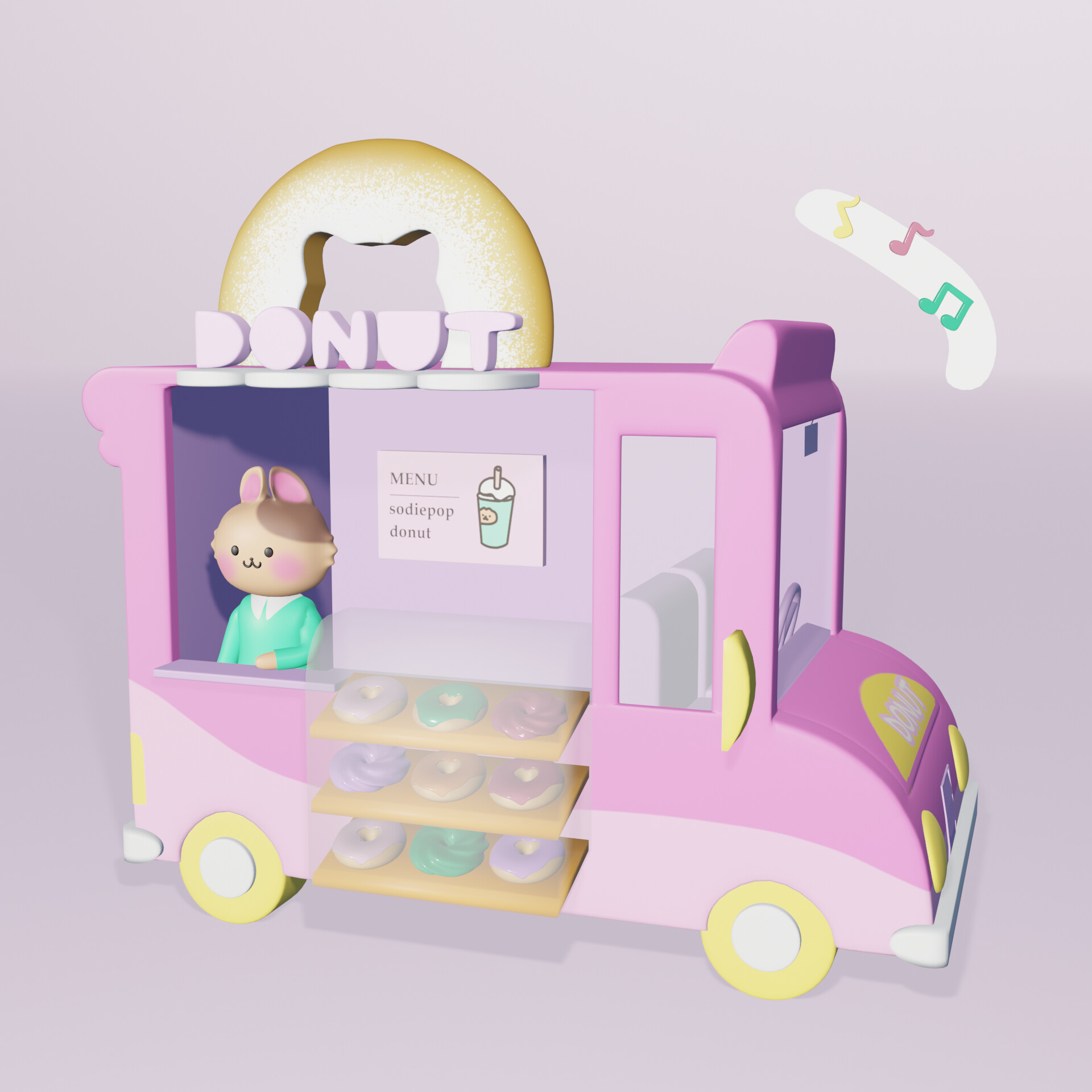 ArtStation - Donut bus