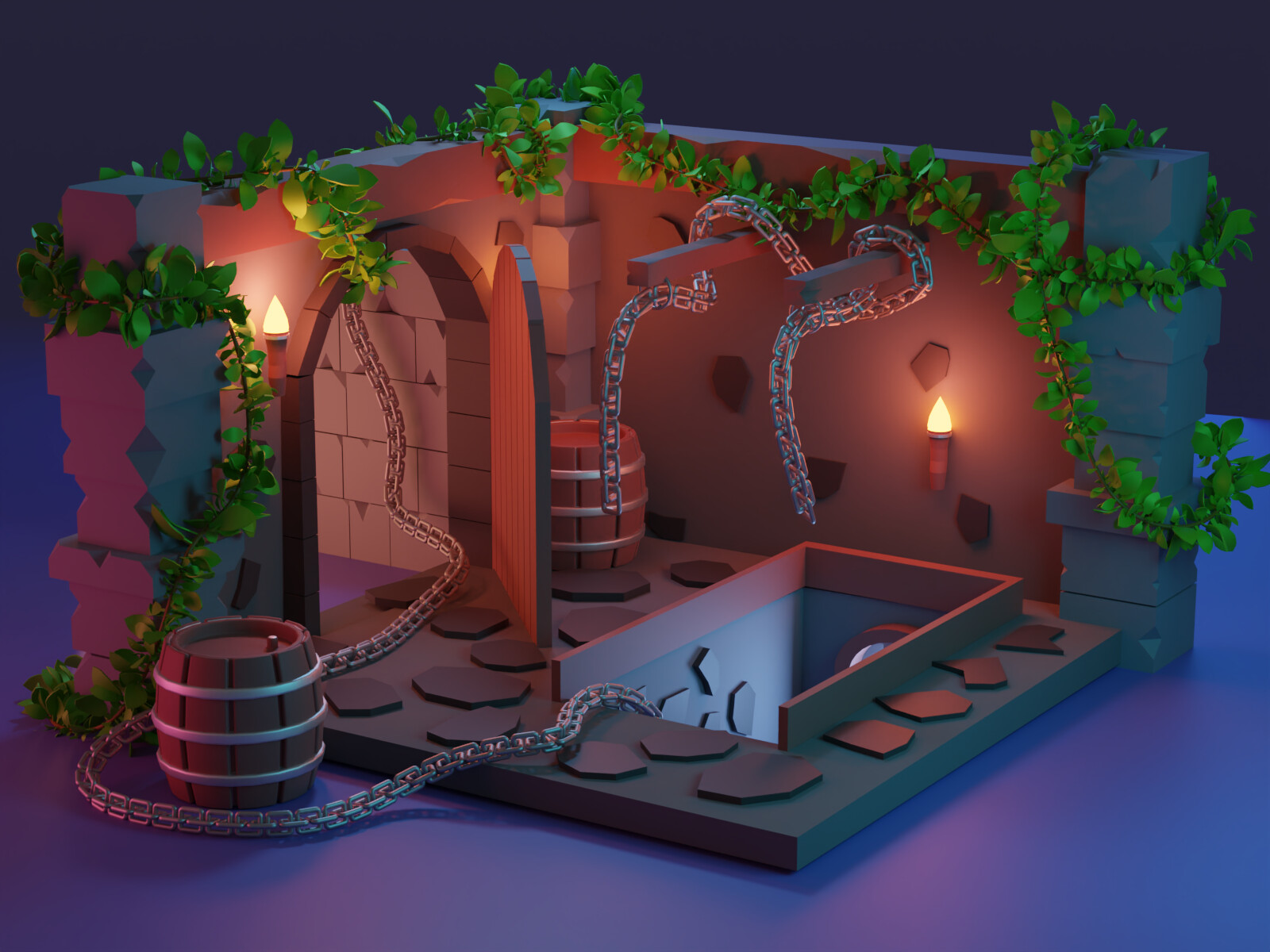 ArtStation - Dungeon Low Poly