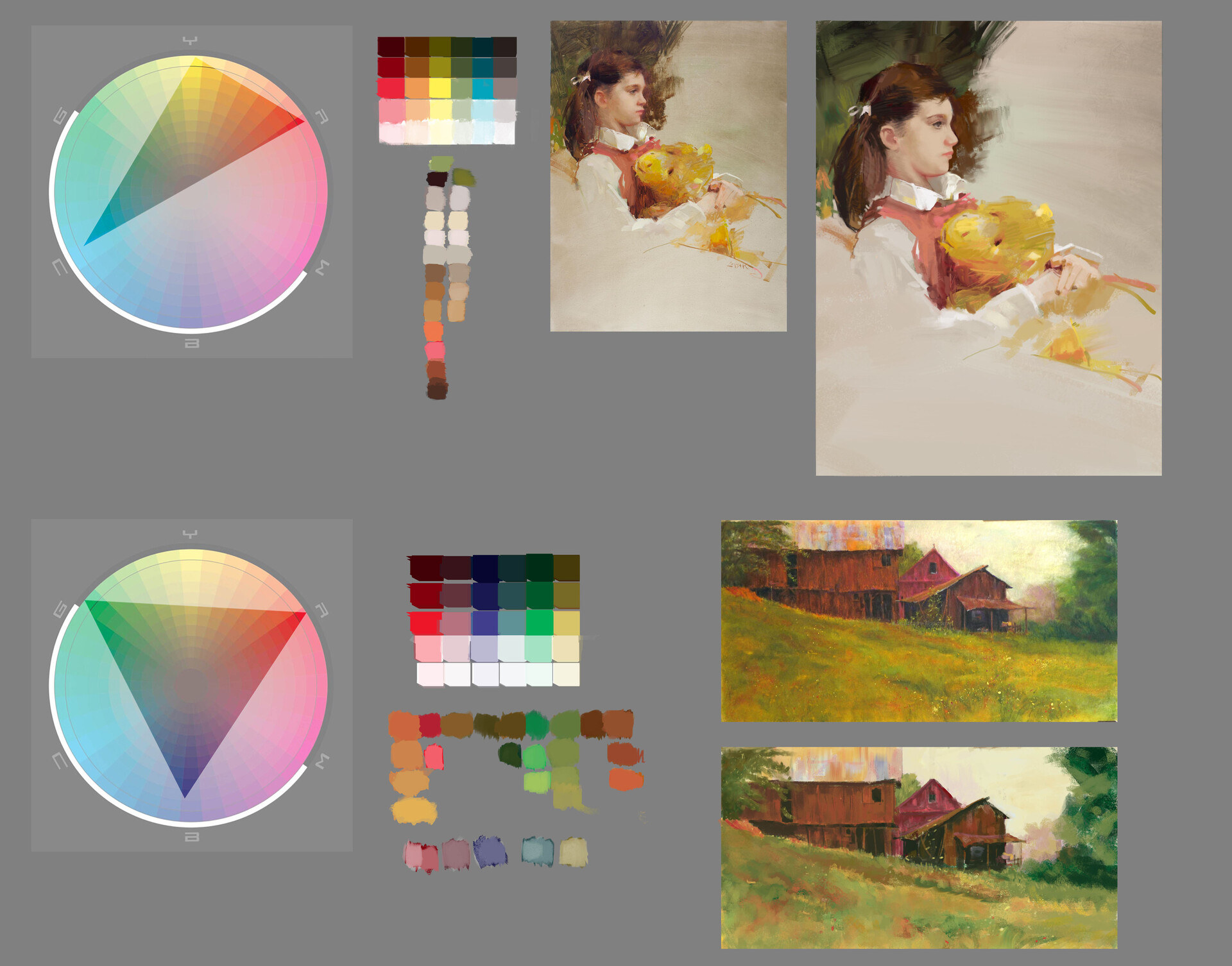 ArtStation - Color studies - limited palette