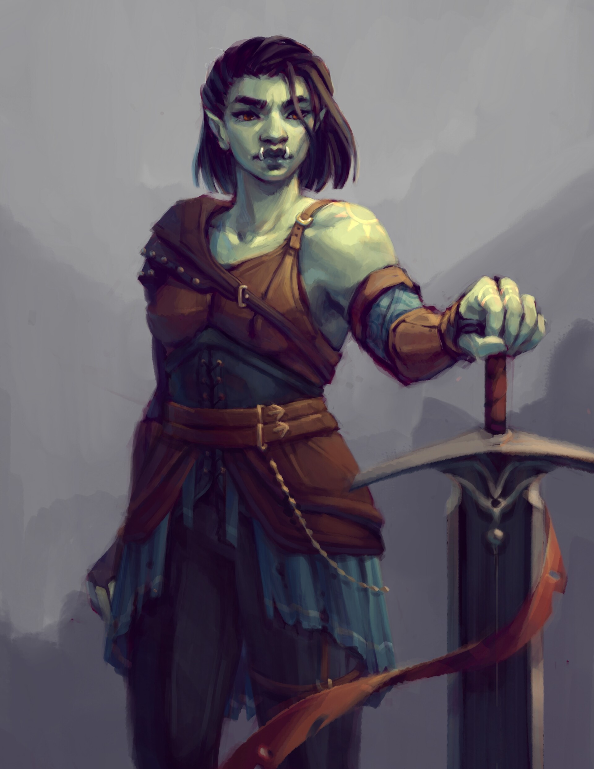ArtStation - Half orc paladin