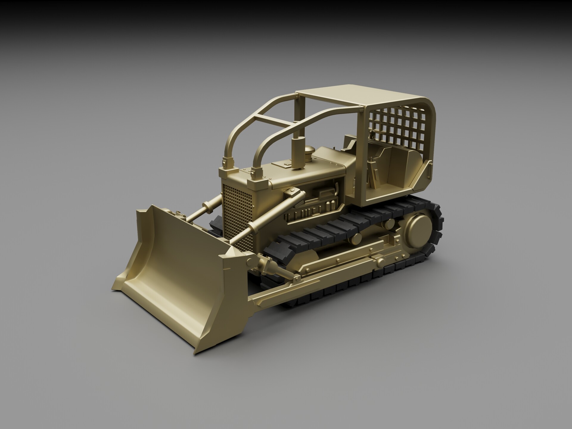 ArtStation - TD15 Bulldozer 3d Model Project