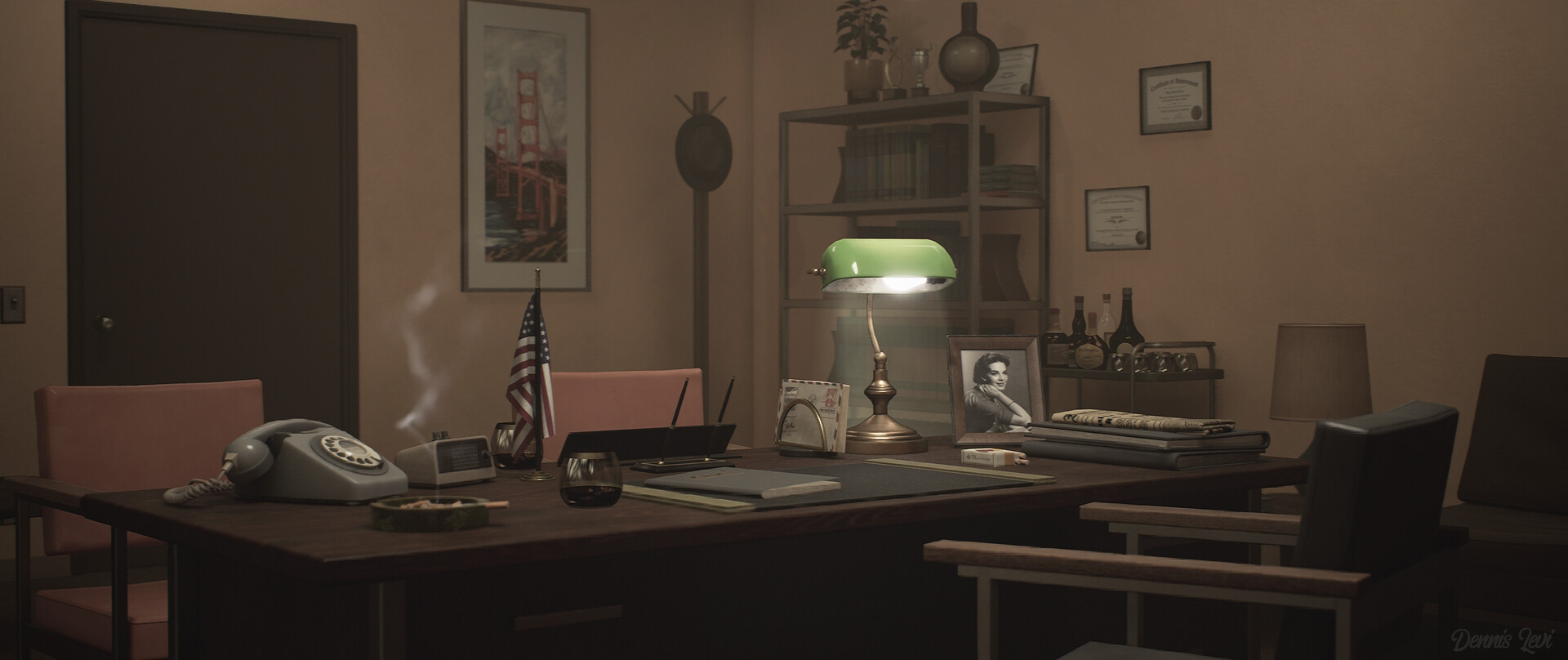Dennis Levi - 70s Office Environment - Game Ready
