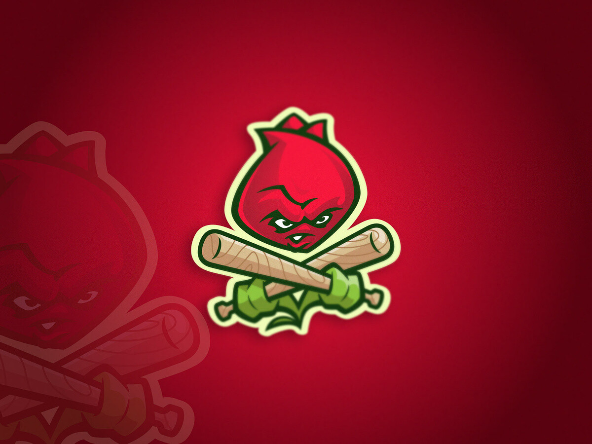ArtStation - Angry tulip Mascot logo