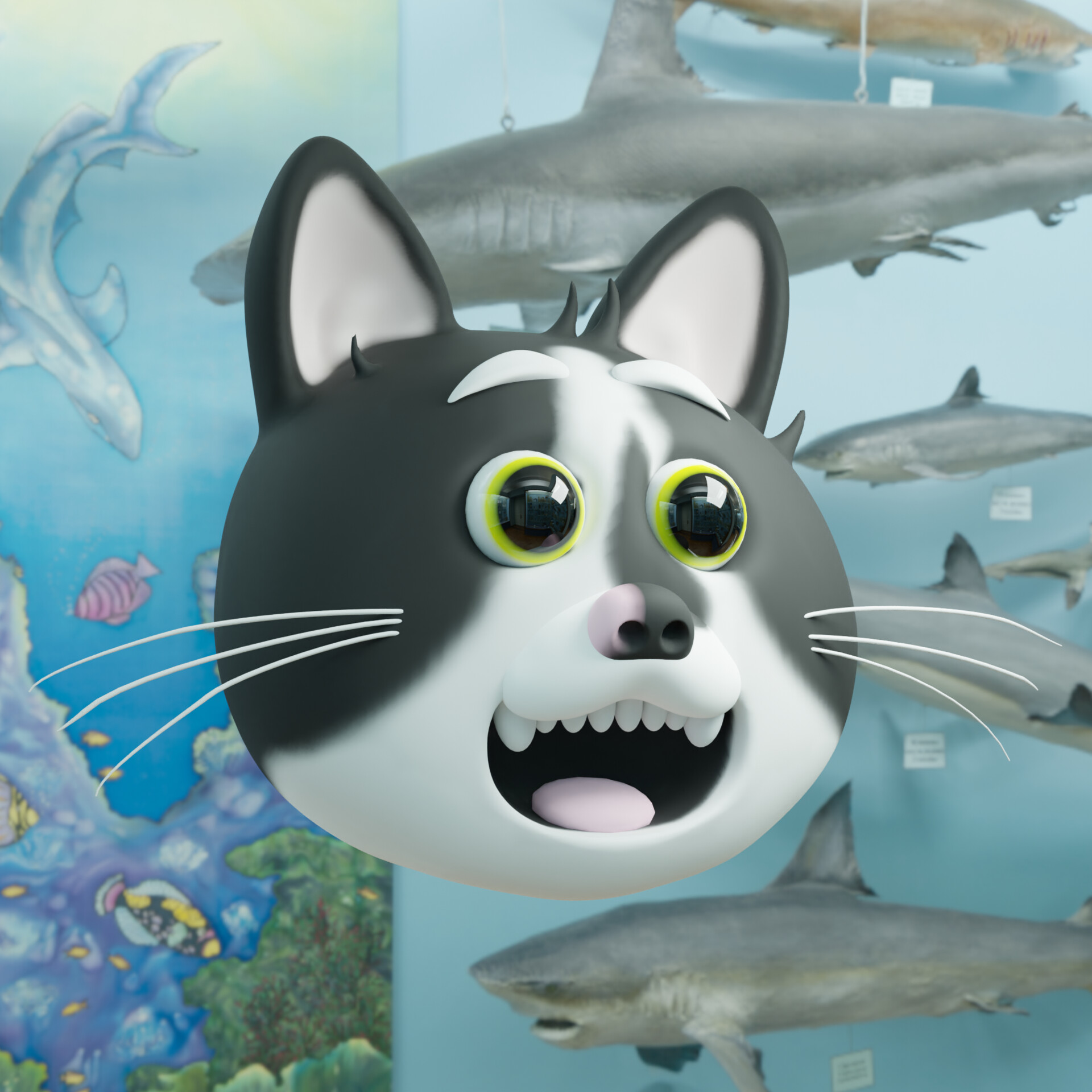 ArtStation - Cartoon Cat Head