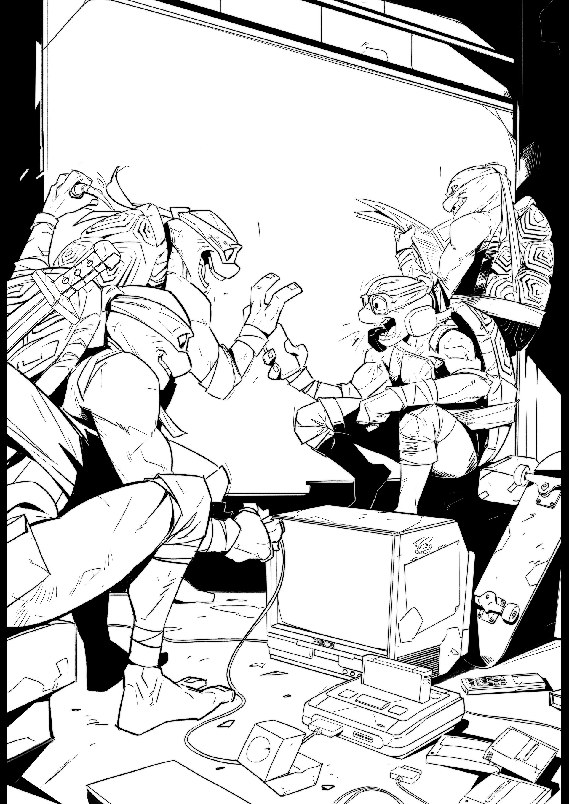 mutant mayhem coloring pages