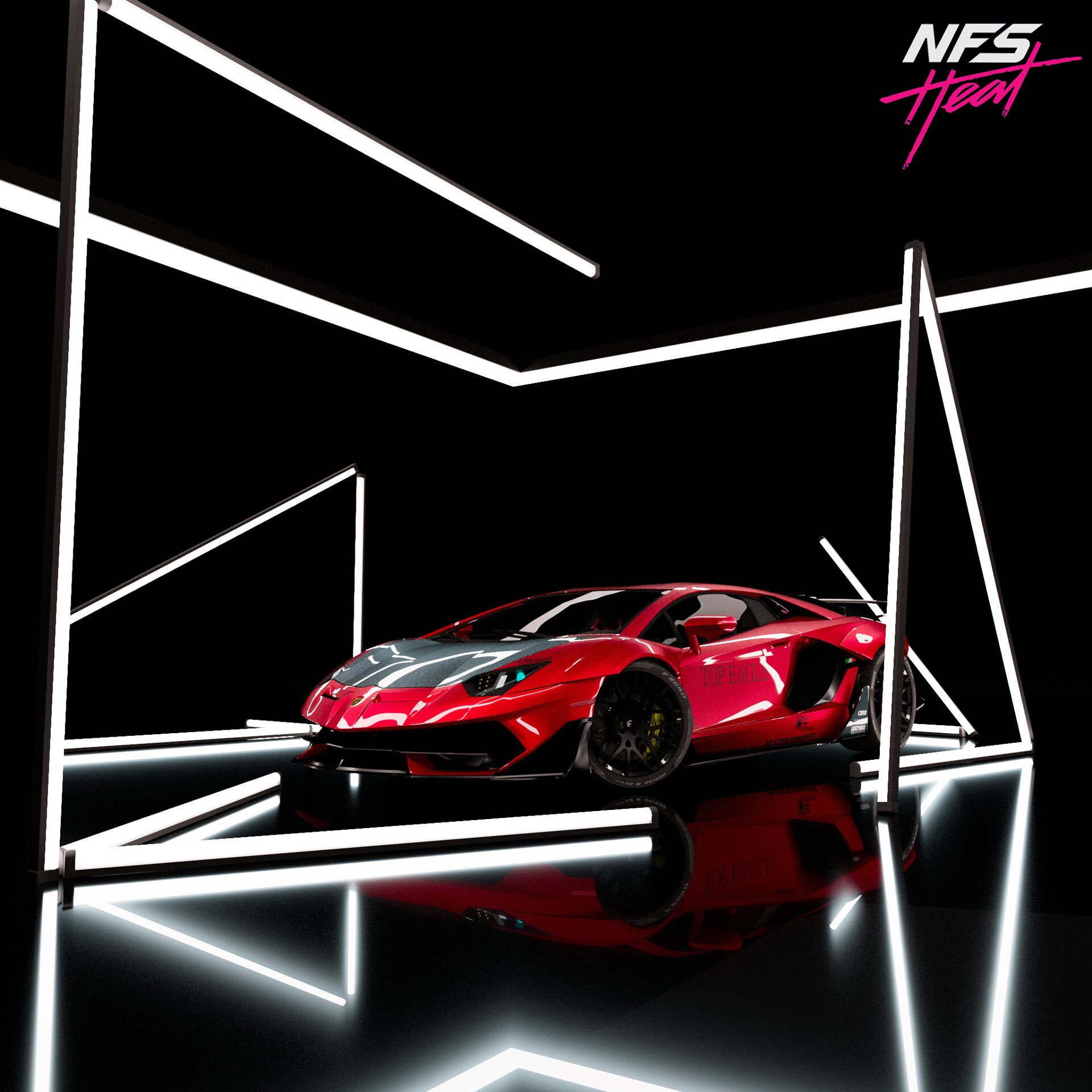 ArtStation - 3D LAMBORGHINI AVENTADOR SVJ LIBERTY WALK EDITION