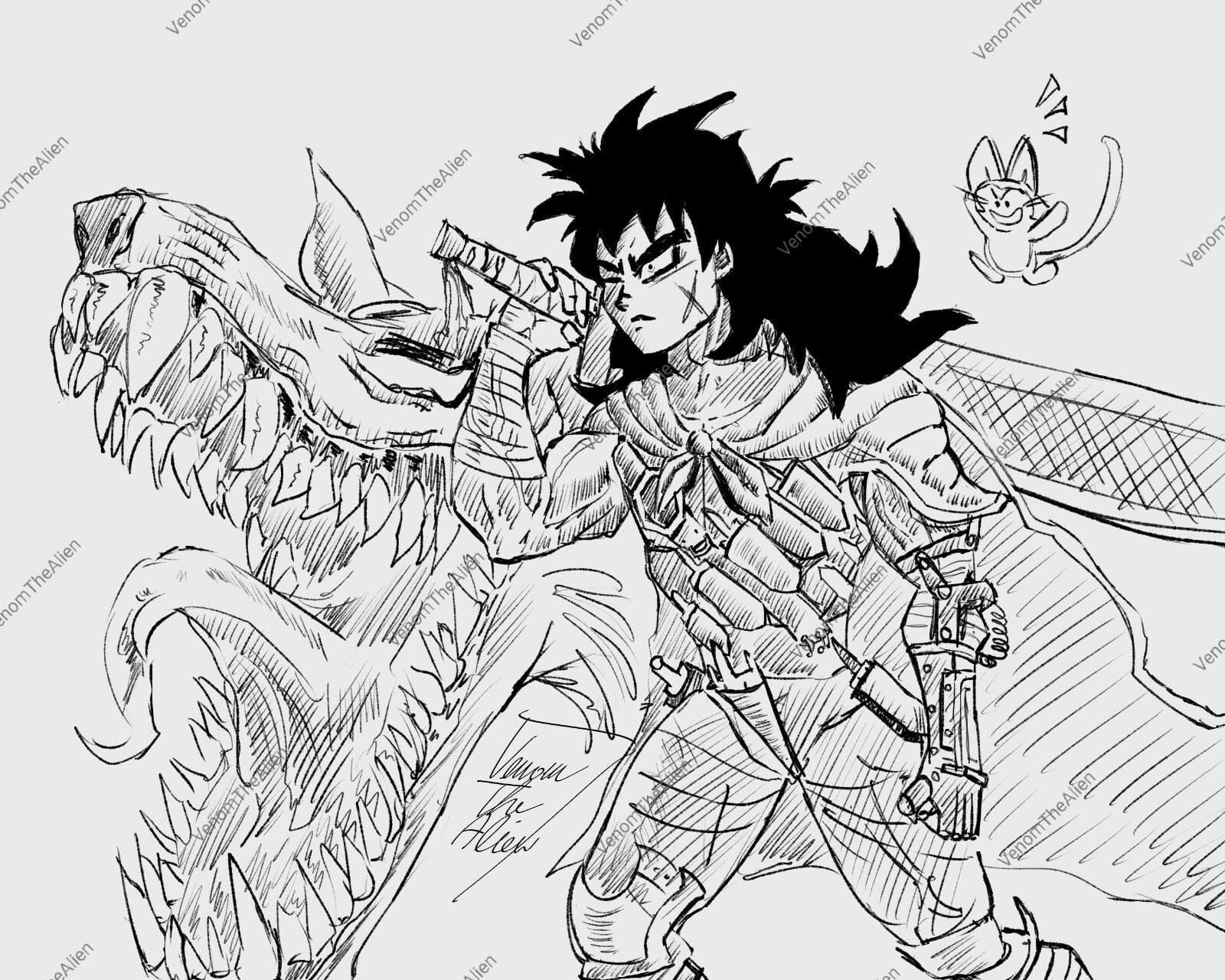 ArtStation - Gatsu plus Yamcha, by me, 2023