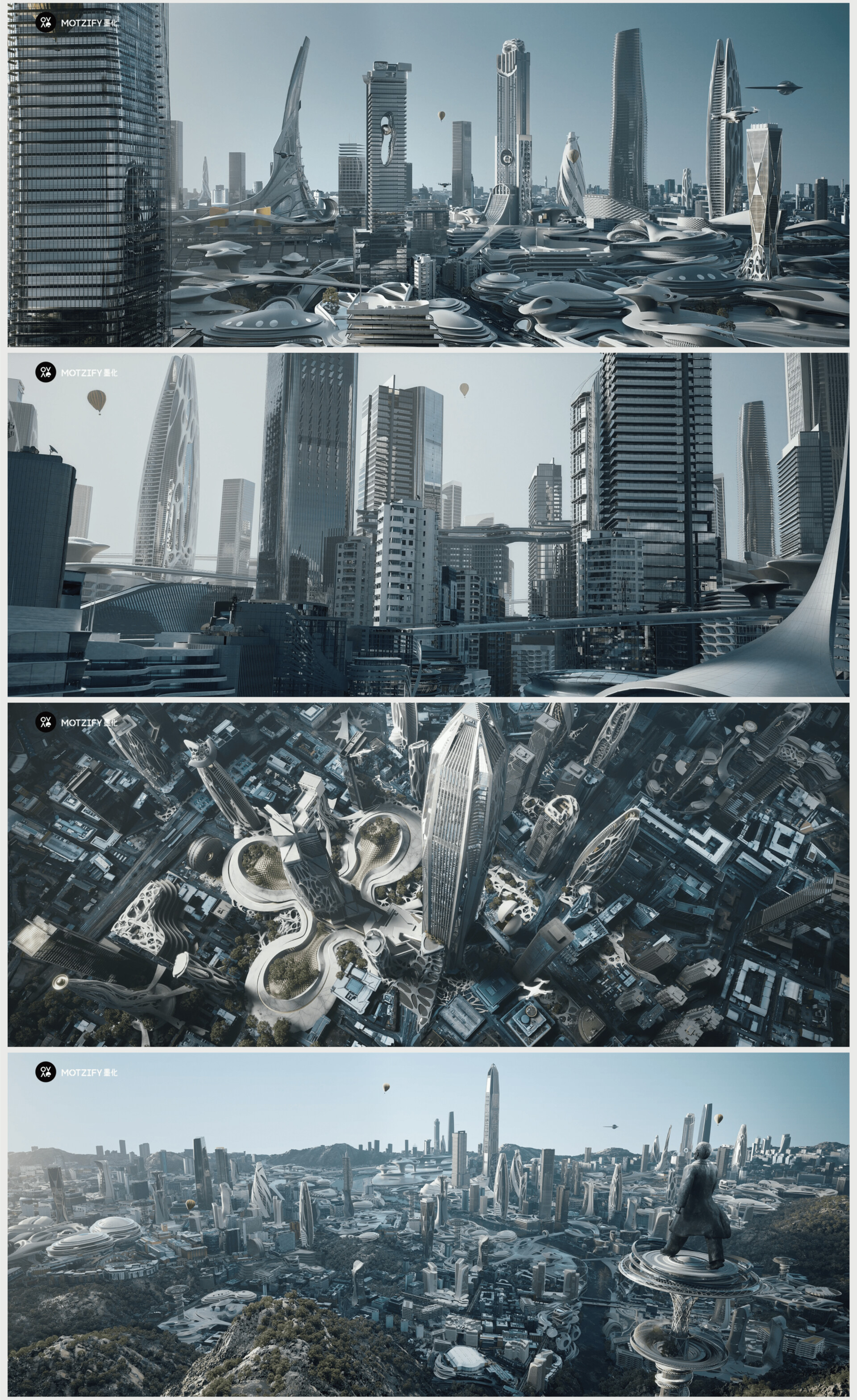 MOTZIFY墨化 - 【Shenzhen The Future】We created a city above the clouds in UE5