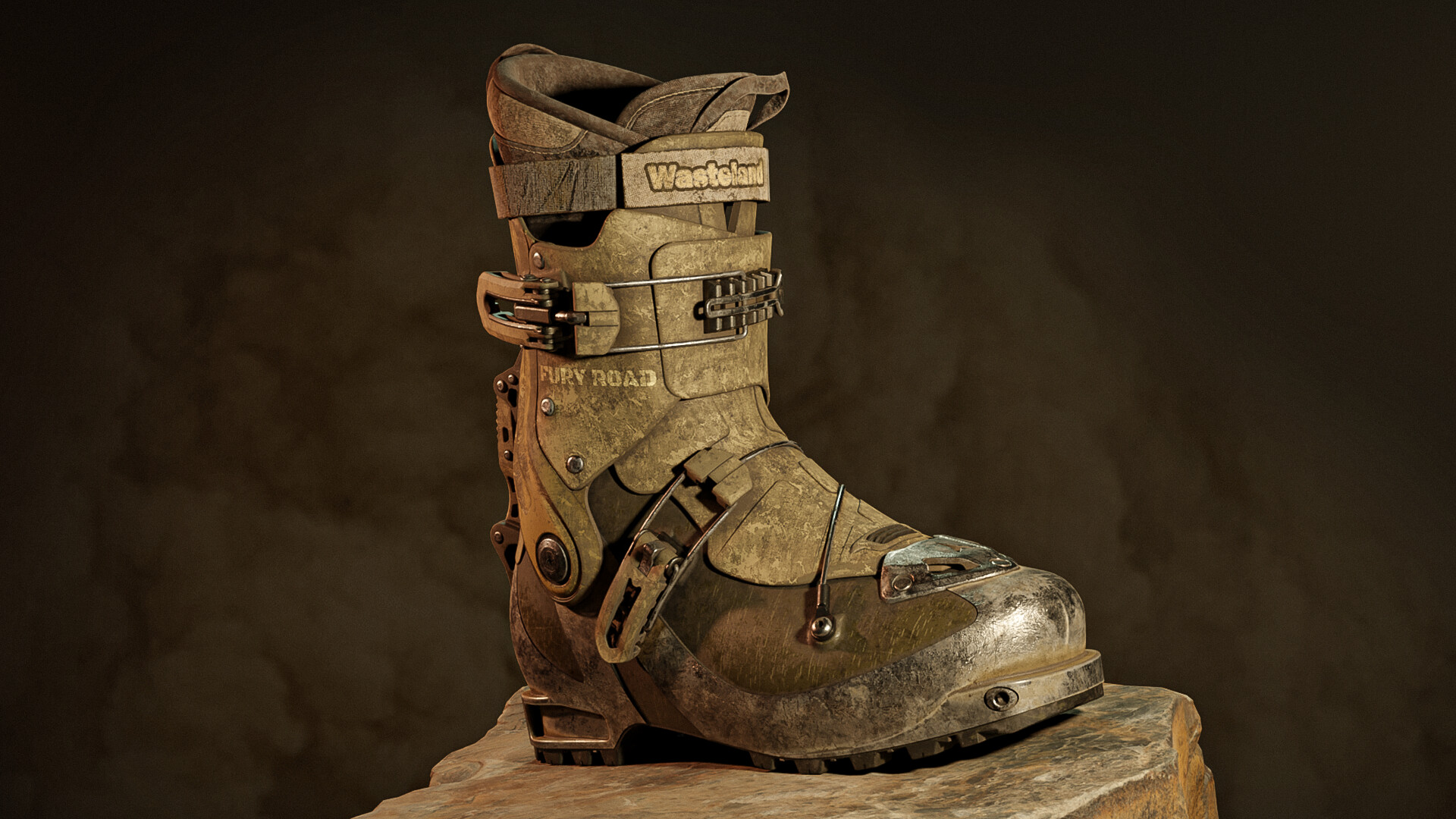 ArtStation - Wasteland Ski Boots | Product Visualization