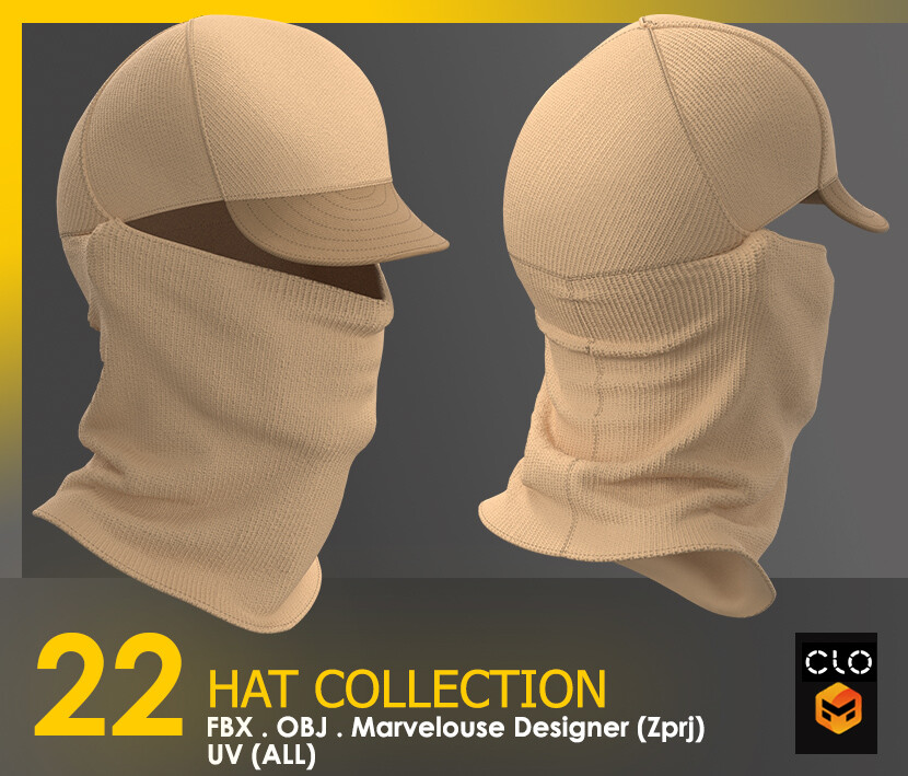 ArtStation - Hat collection( 22 male and female models)