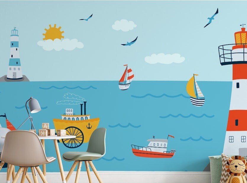 ArtStation - Ocean with Lighthouse and Boat wallpaper