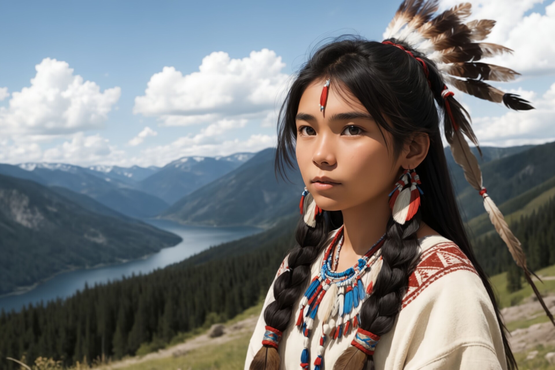 ArtStation - Native american girl