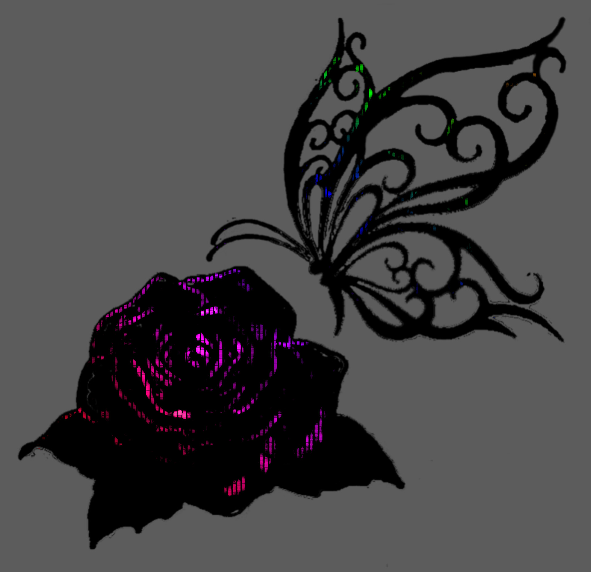 ArtStation - Rose Butterfly