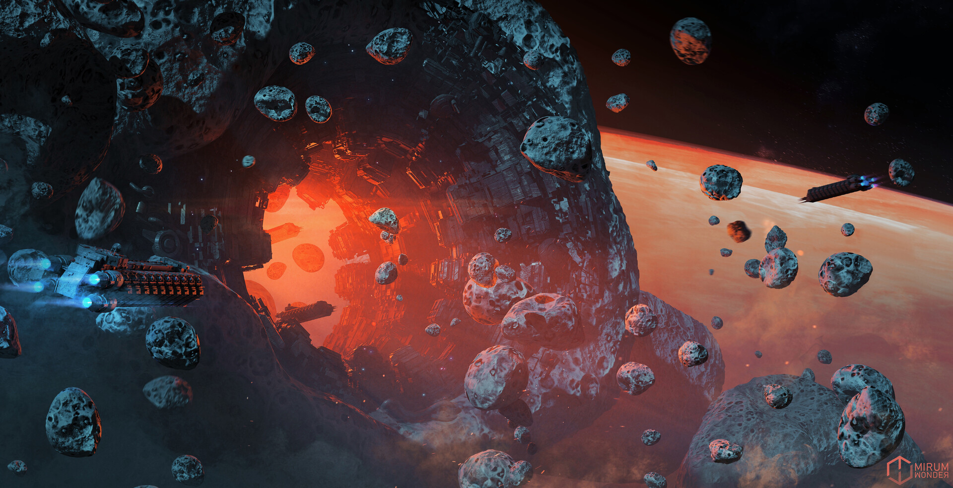 Asteroids Science Fiction Space Base Starfield Creations – Mining