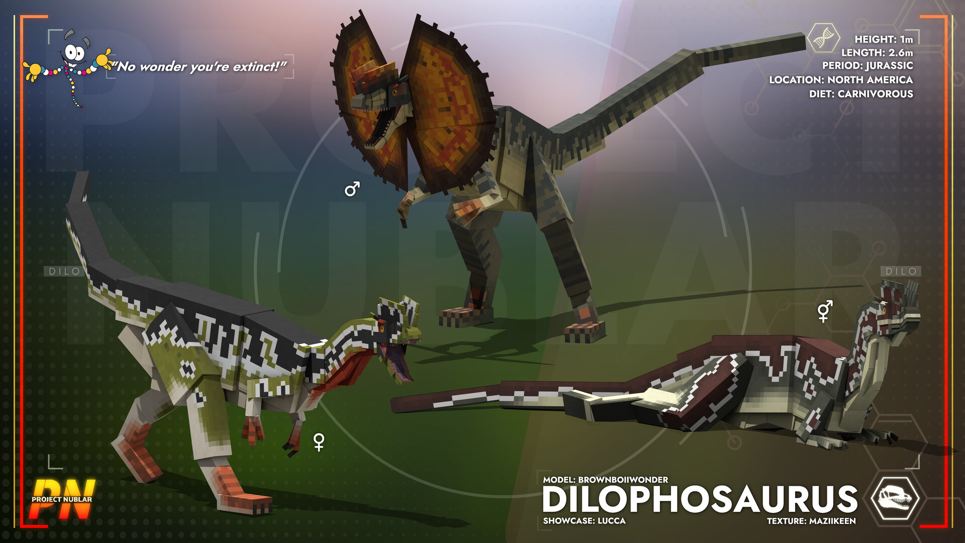 Minecraft Jurrasic Craft Dilophosaurus