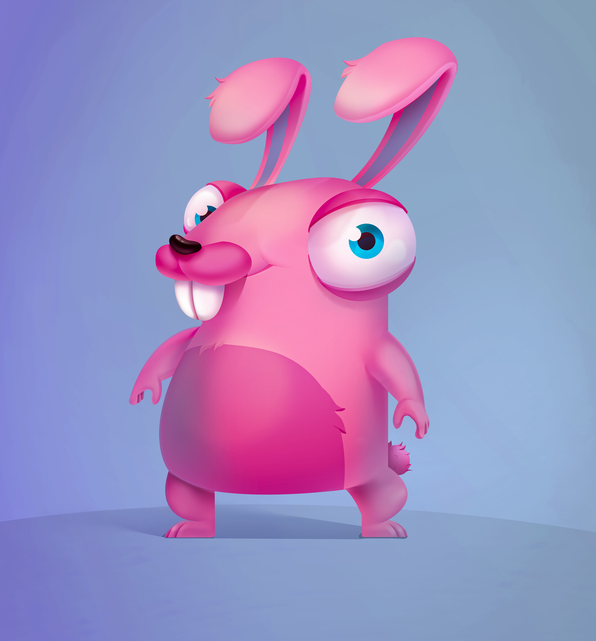 ArtStation - Pink Bunny character design