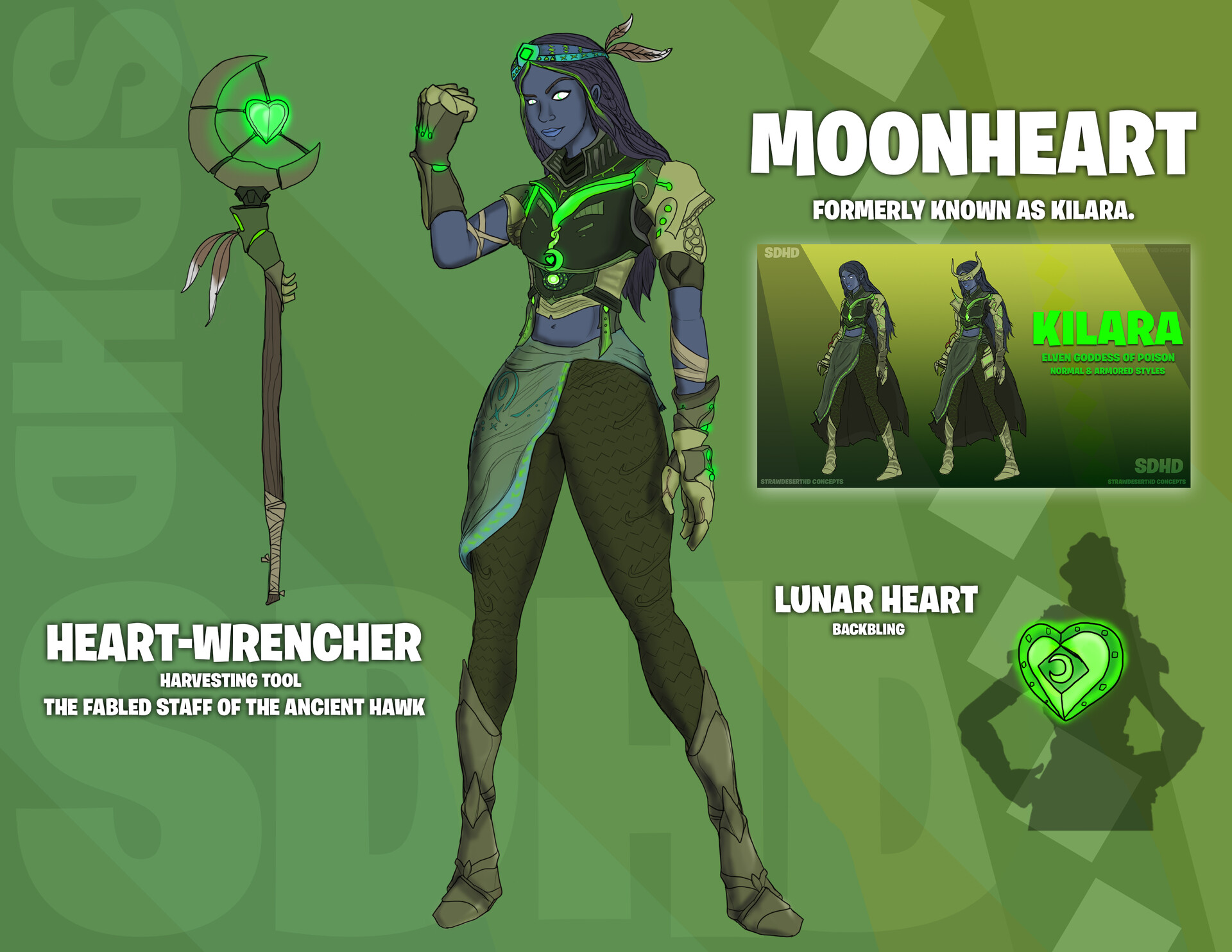 StrawDesertHD - Moonheart - Fortnite Fanmade Concept Character (Remake from an Original)