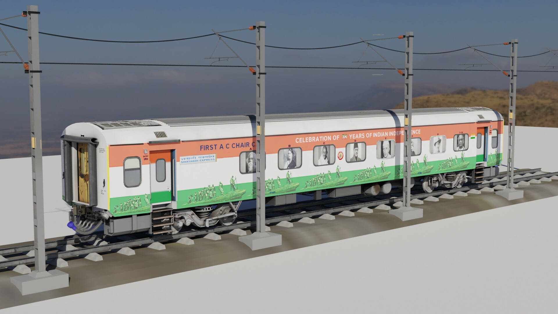 ArtStation - Game Ready LHB Coach - Indian Railways