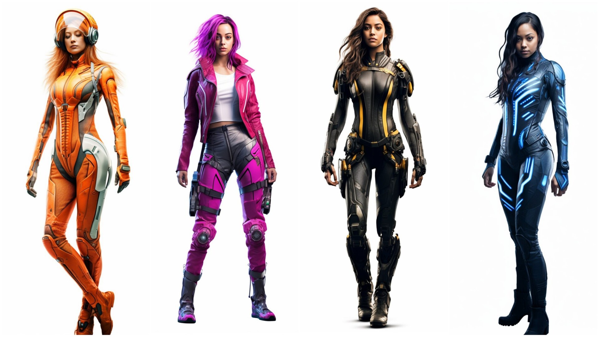 Concept Art - +300 Futuristic Female Character Concept (4k)