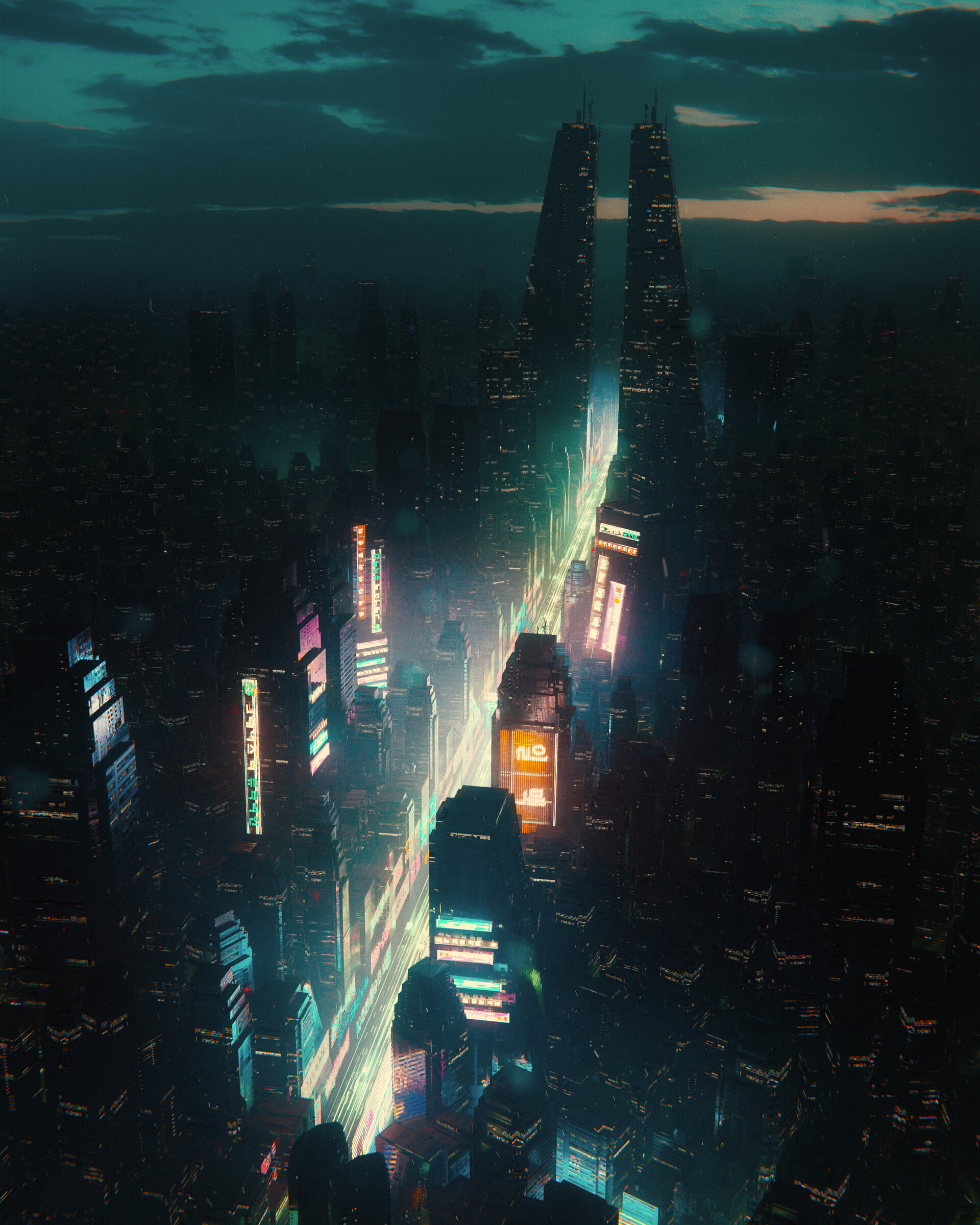 ArtStation - Cyperpunk Cityscape