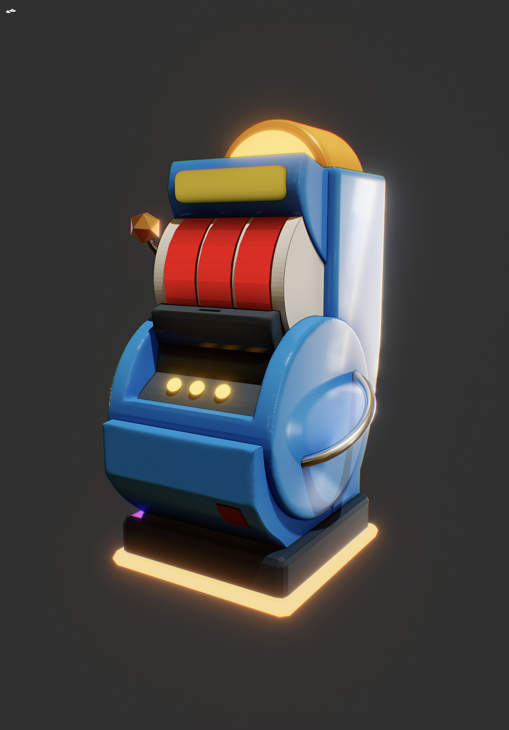 ArtStation - 3D Retro Scifi Slot Machine