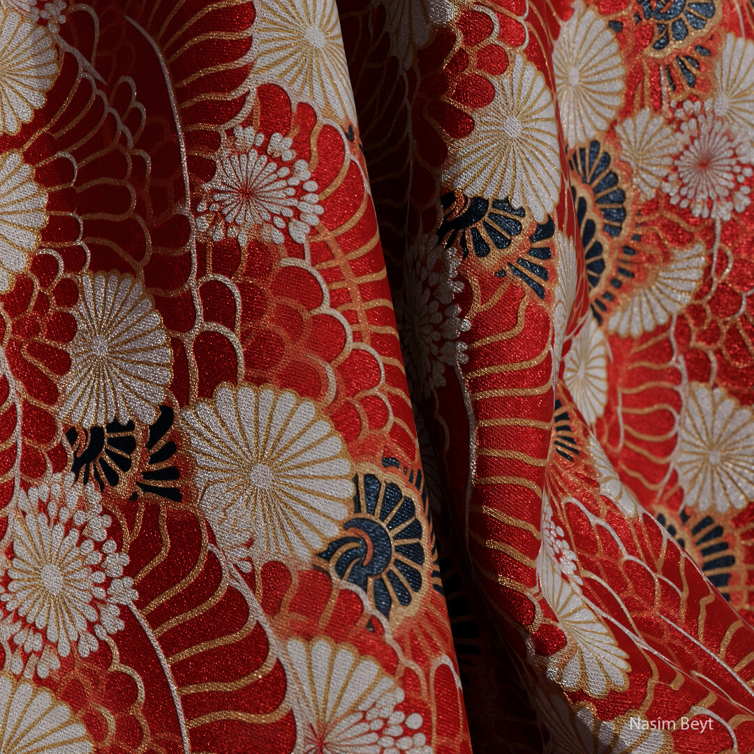 ArtStation - 50 Tileable Japanese Yuzen Pattern Fabric Materials-VOL25 ...