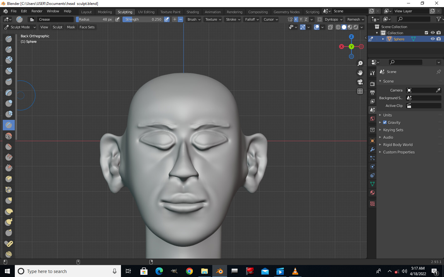 ArtStation - MY FIRST CHARACTER HEAD SCULPT