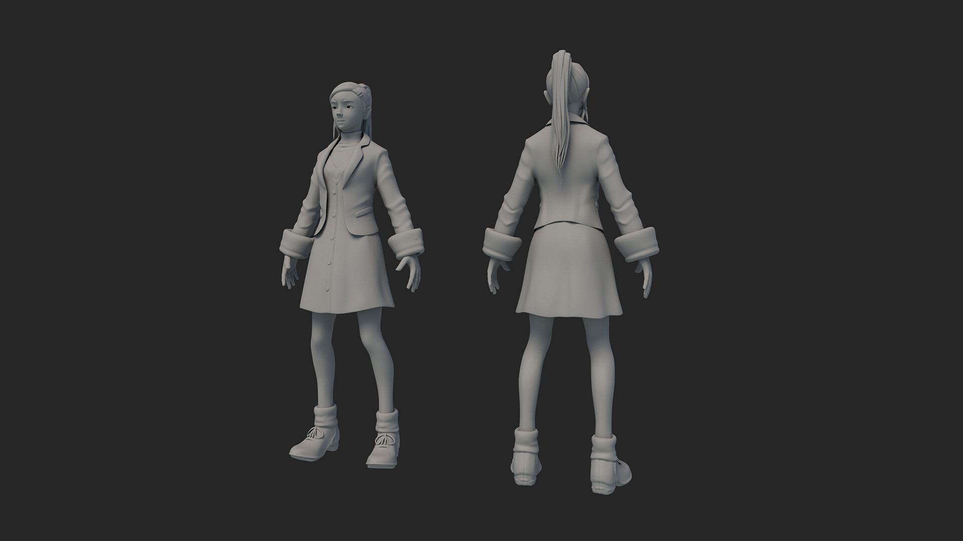 ArtStation - 3D Model Female Human Character