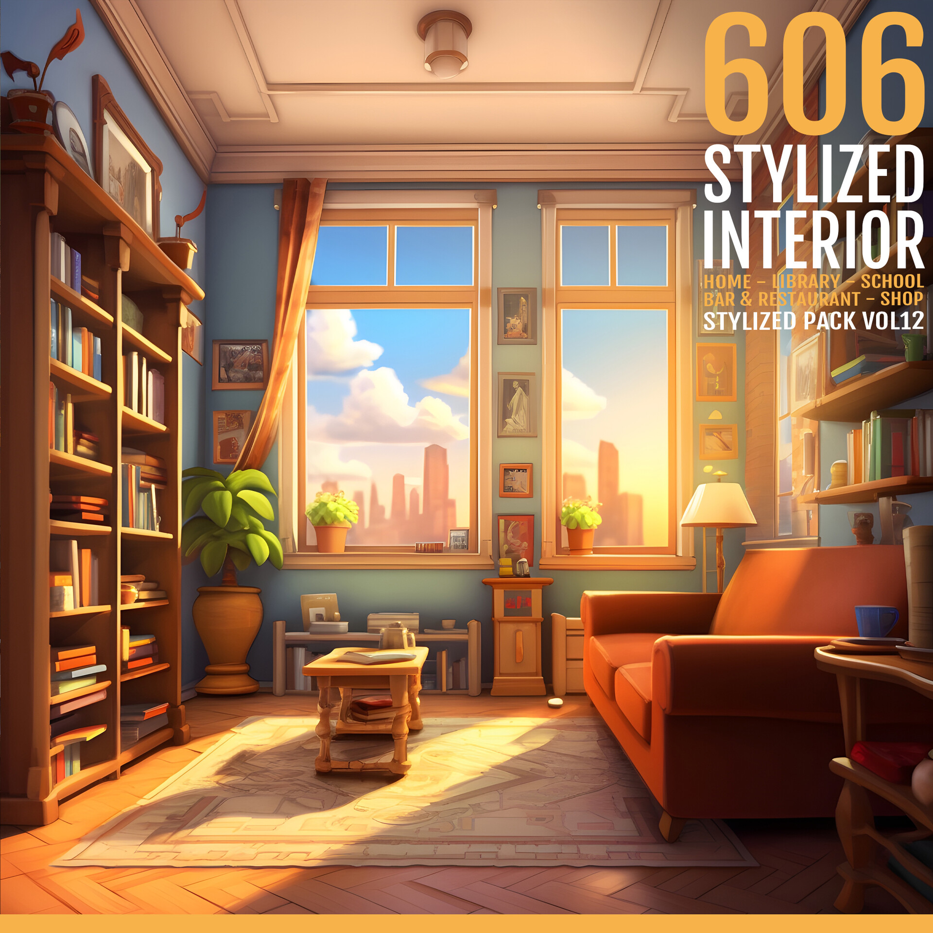 ArtStation - 606 Stylized Interior References