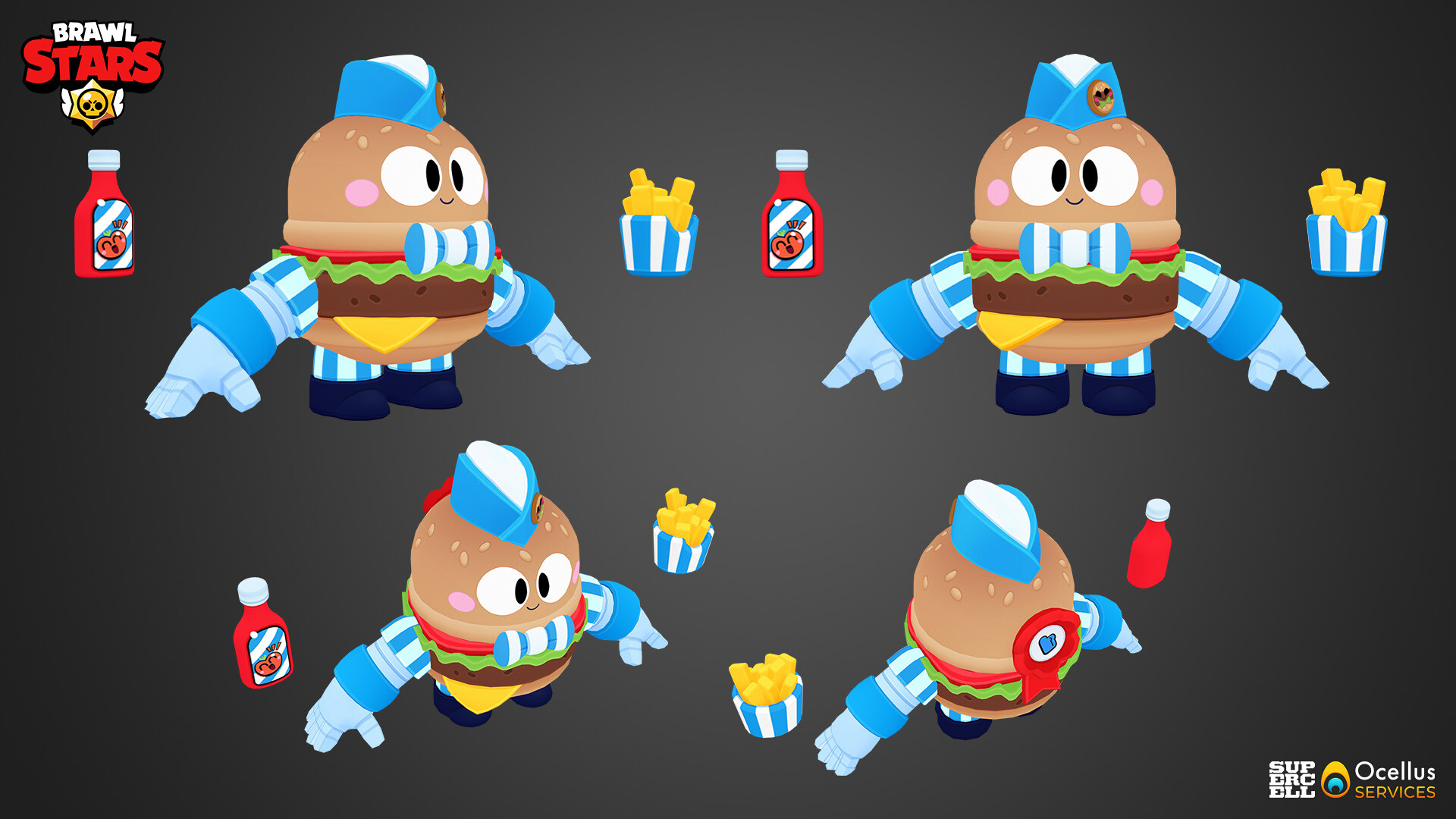 Ocellus - SERVICES - Brawl Stars - Lou Burger Skin