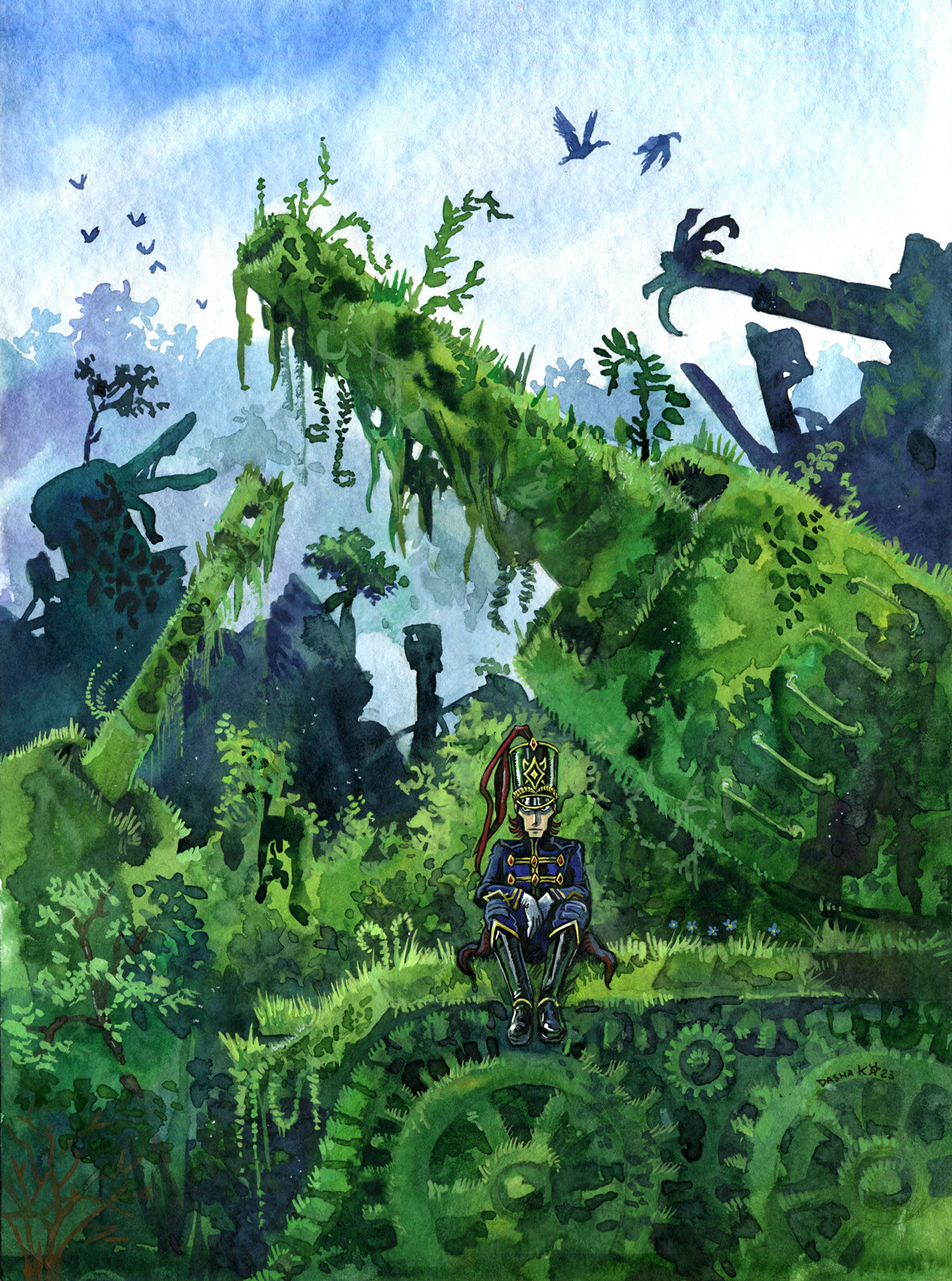 ArtStation - Past overgrown with moss