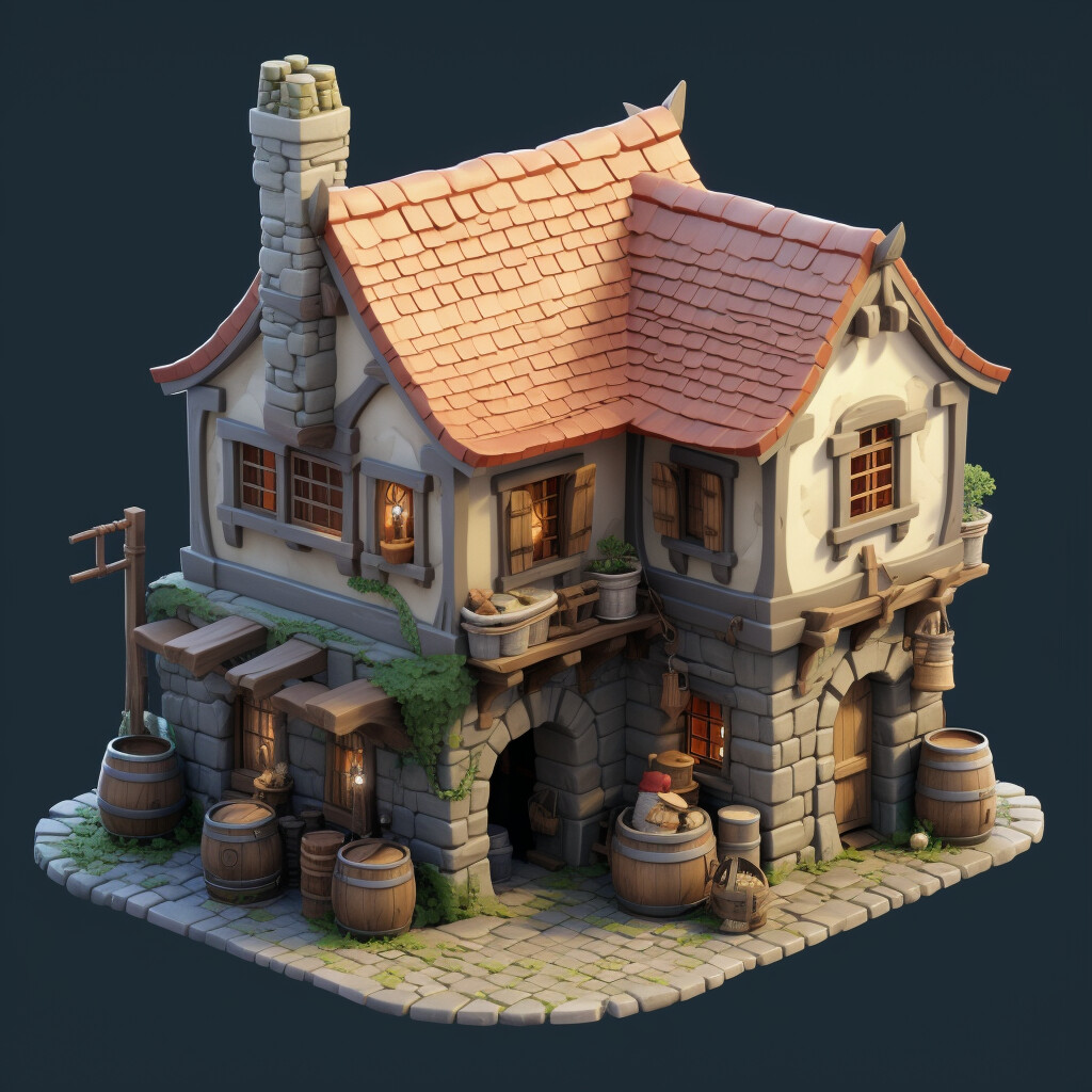 ArtStation - Medieval Mini Home : 9