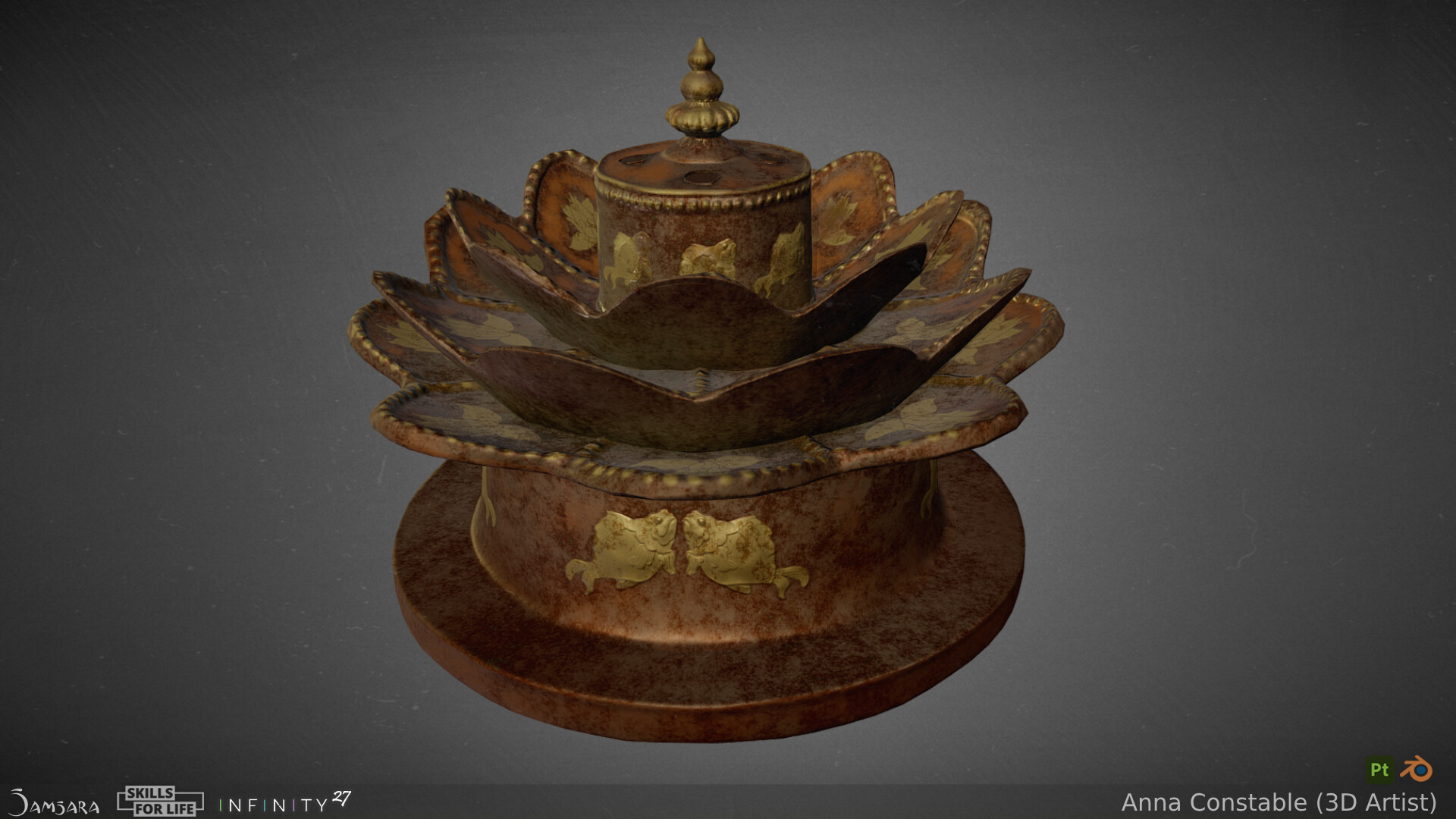 Anna Constable - Tibetan Incense Vessel - Samsara (Infinity 27)