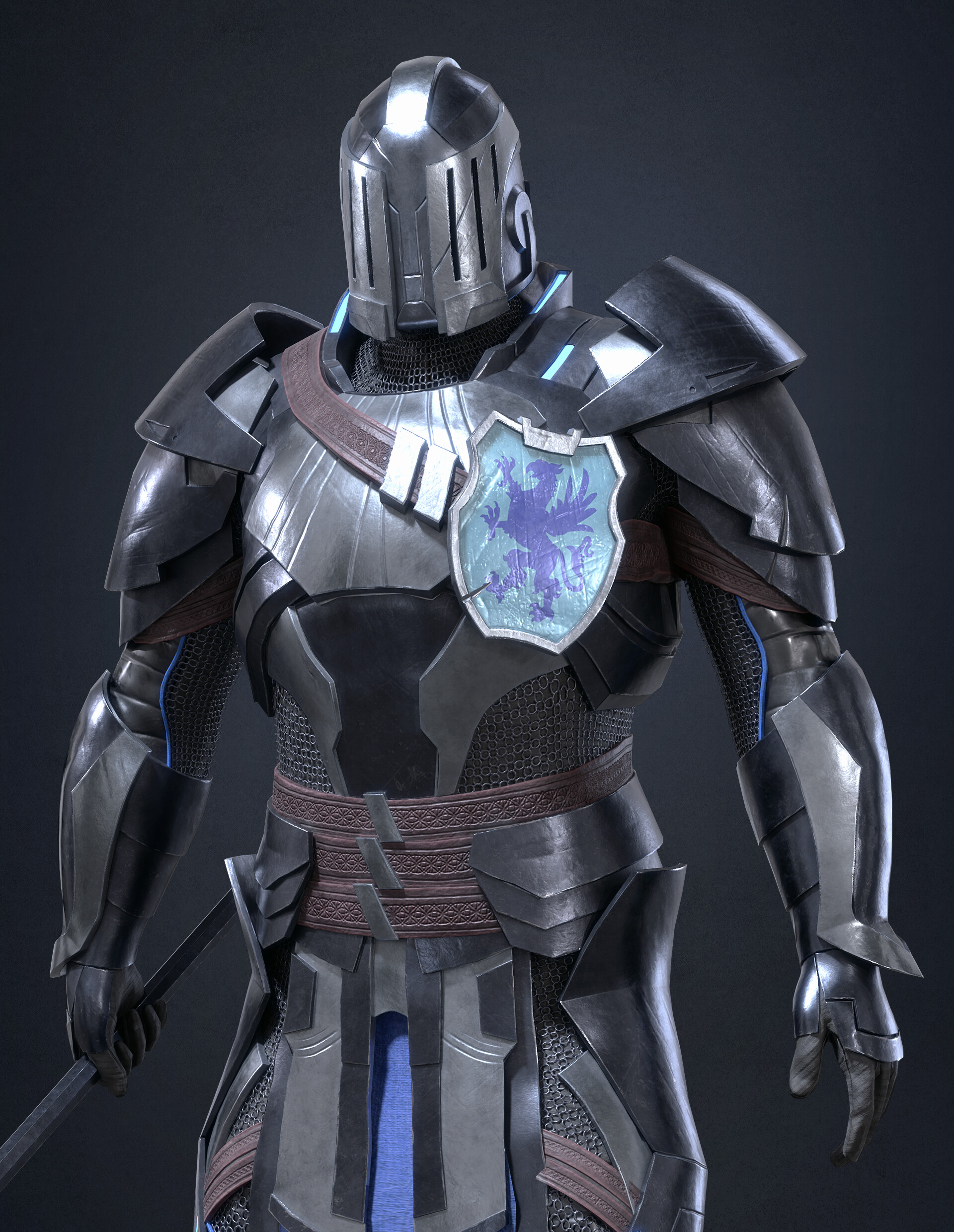 ArtStation - Neon Griffin Knight