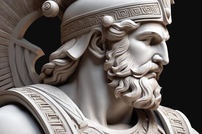 ArtStation - sculpture of an ancient greek warrior