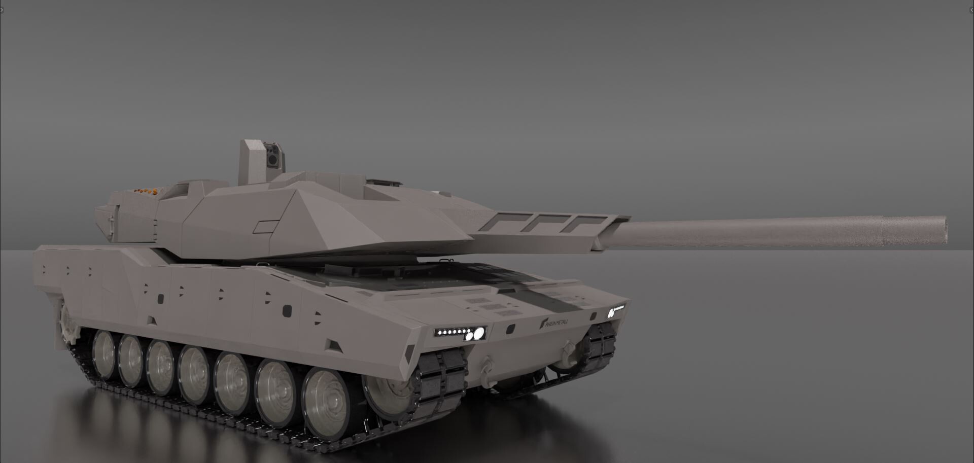 ArtStation - KF-51 Leopard 3 Tank 3D model WIP updates