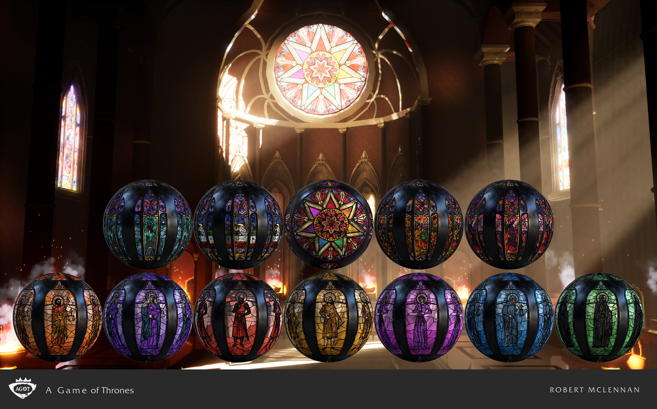 Robert Mclennan - Stained Glass Material A Game of Thrones