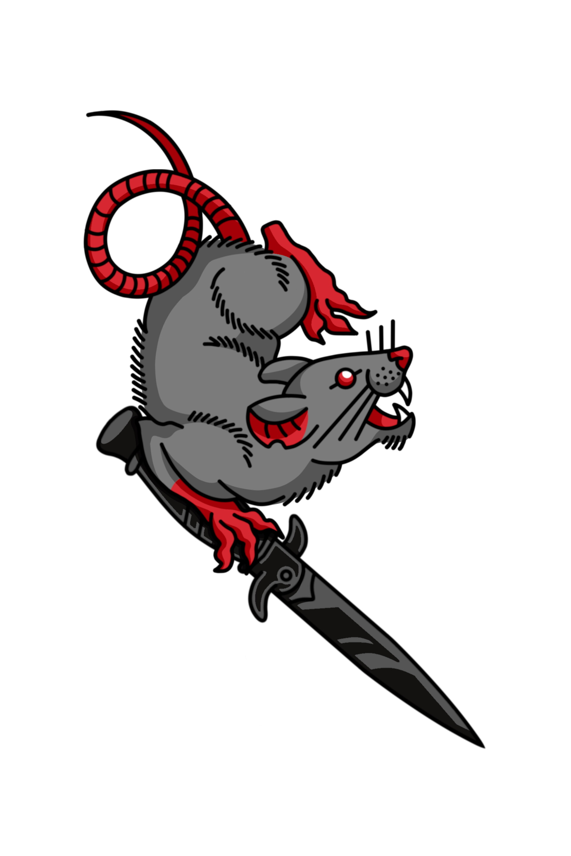 ArtStation - Rogue Rodent Tattoo-Ready Design