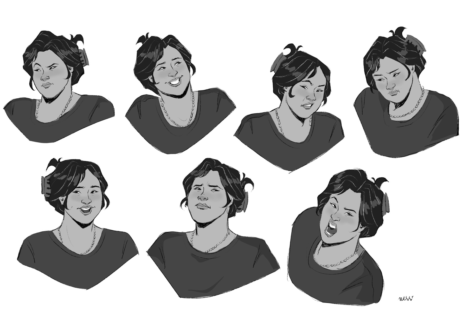 ArtStation - Steph’s Expression sheet