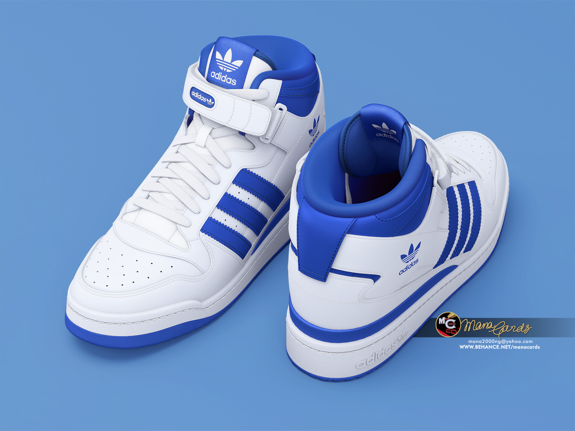 Maxwell Udoji - 3d sneakers viz_Adidas Forum-retro - midtop sneaker