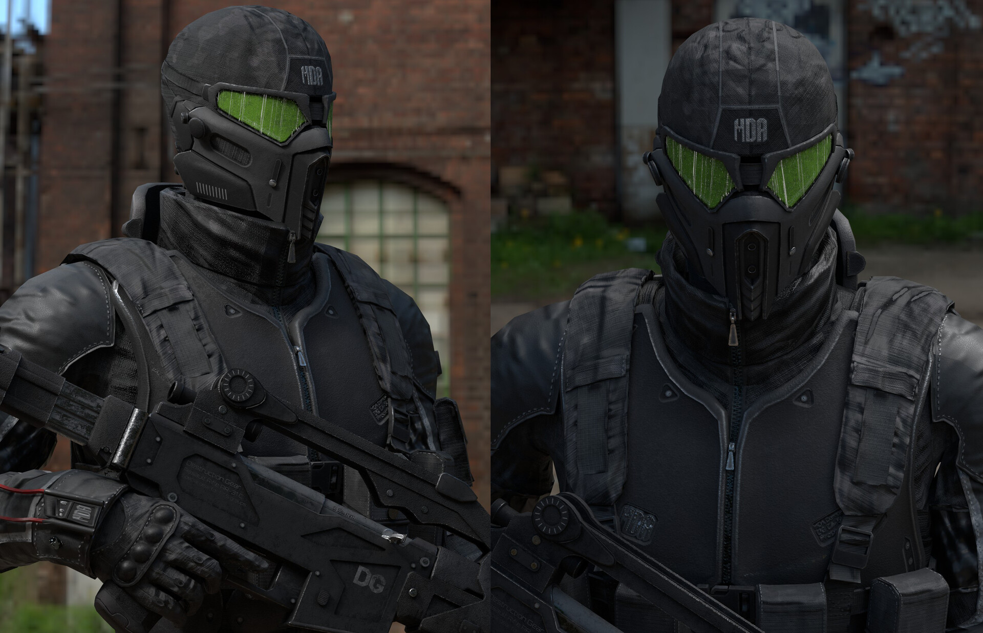 Futuristic Light Armor Fixed Stealth Suit Light Armor And